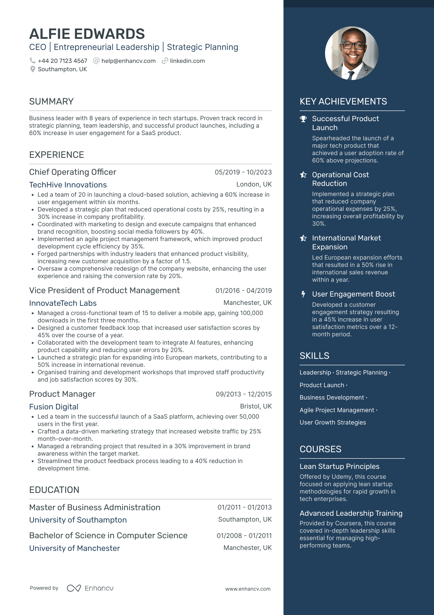 CEO CV Examples & Guide for 2026