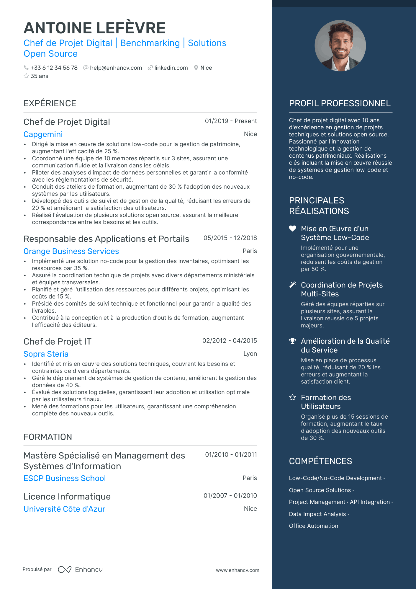 CV Chef de Projet : +17 Exemples et Conseils de Pro