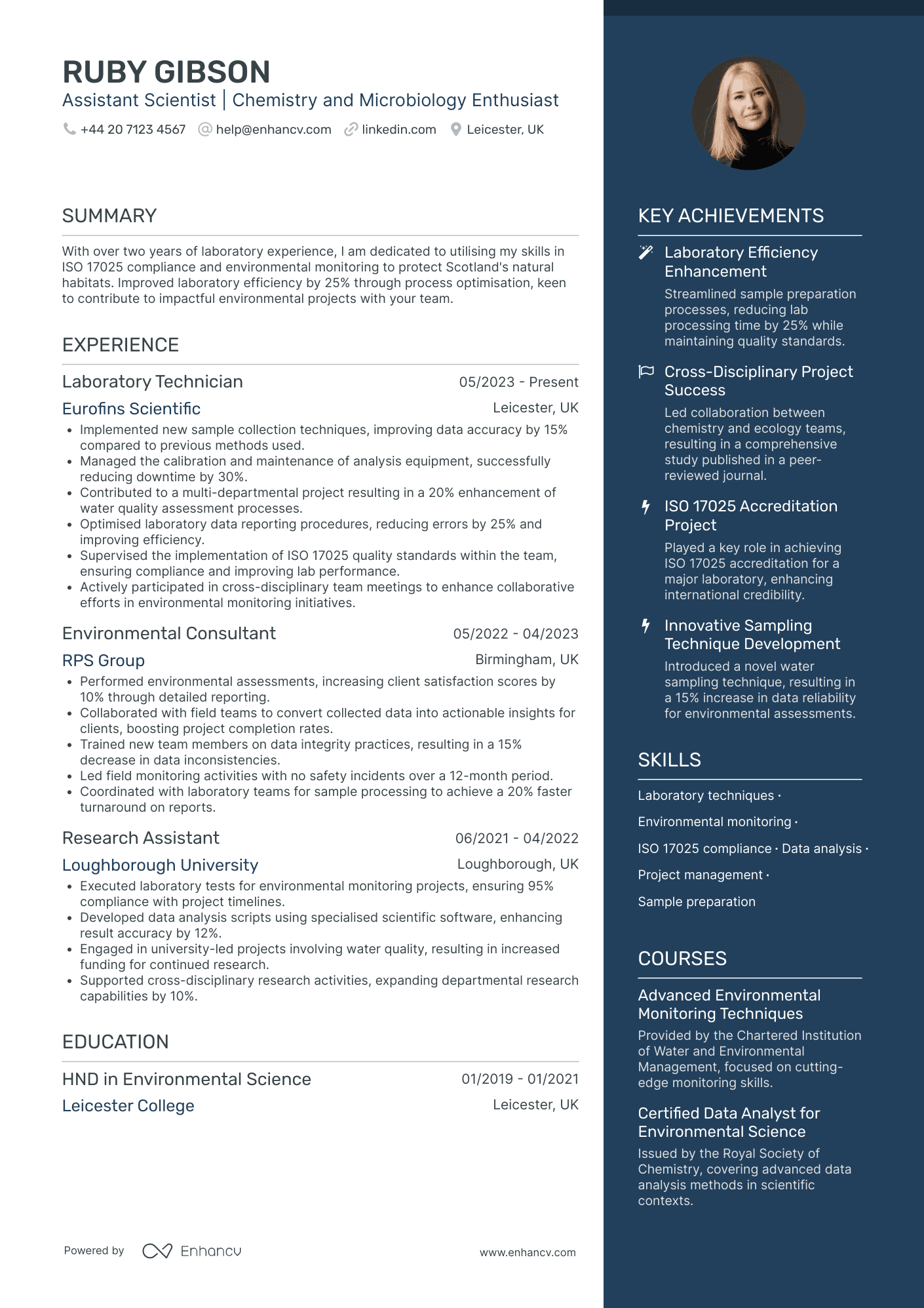 Lab Assistant CV Examples & Guide for 2026