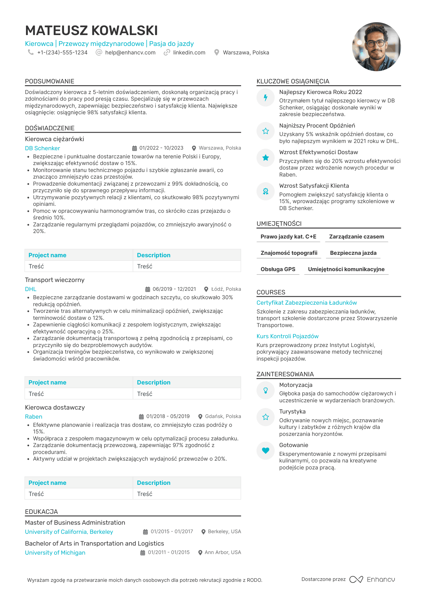 AI CV Builder | Najlepszy GPT AI CV Maker | Enhancv