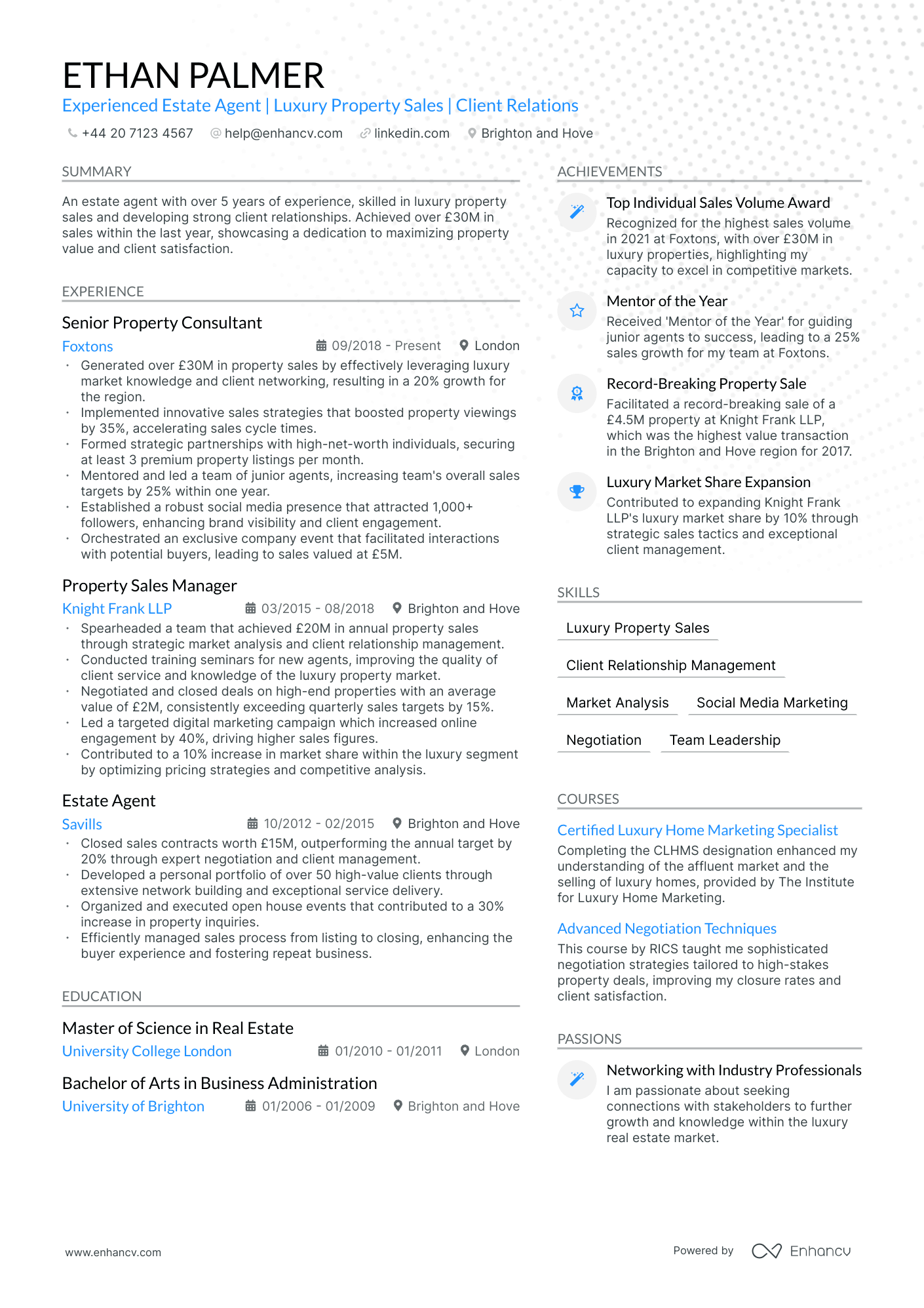 Real Estate Agent CV Examples & Guide for 2025