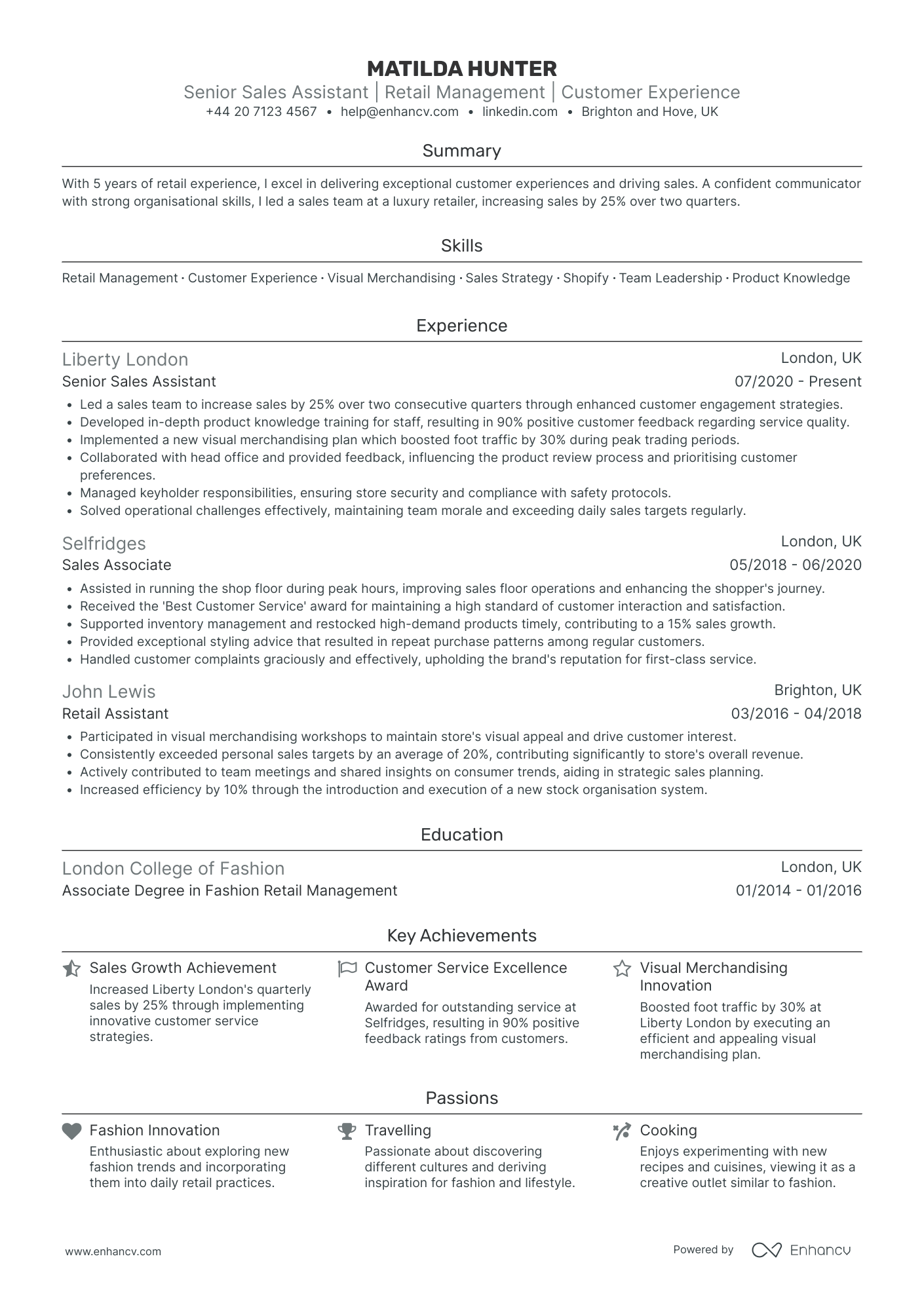 Sales Assistant CV Examples & Guide for 2026