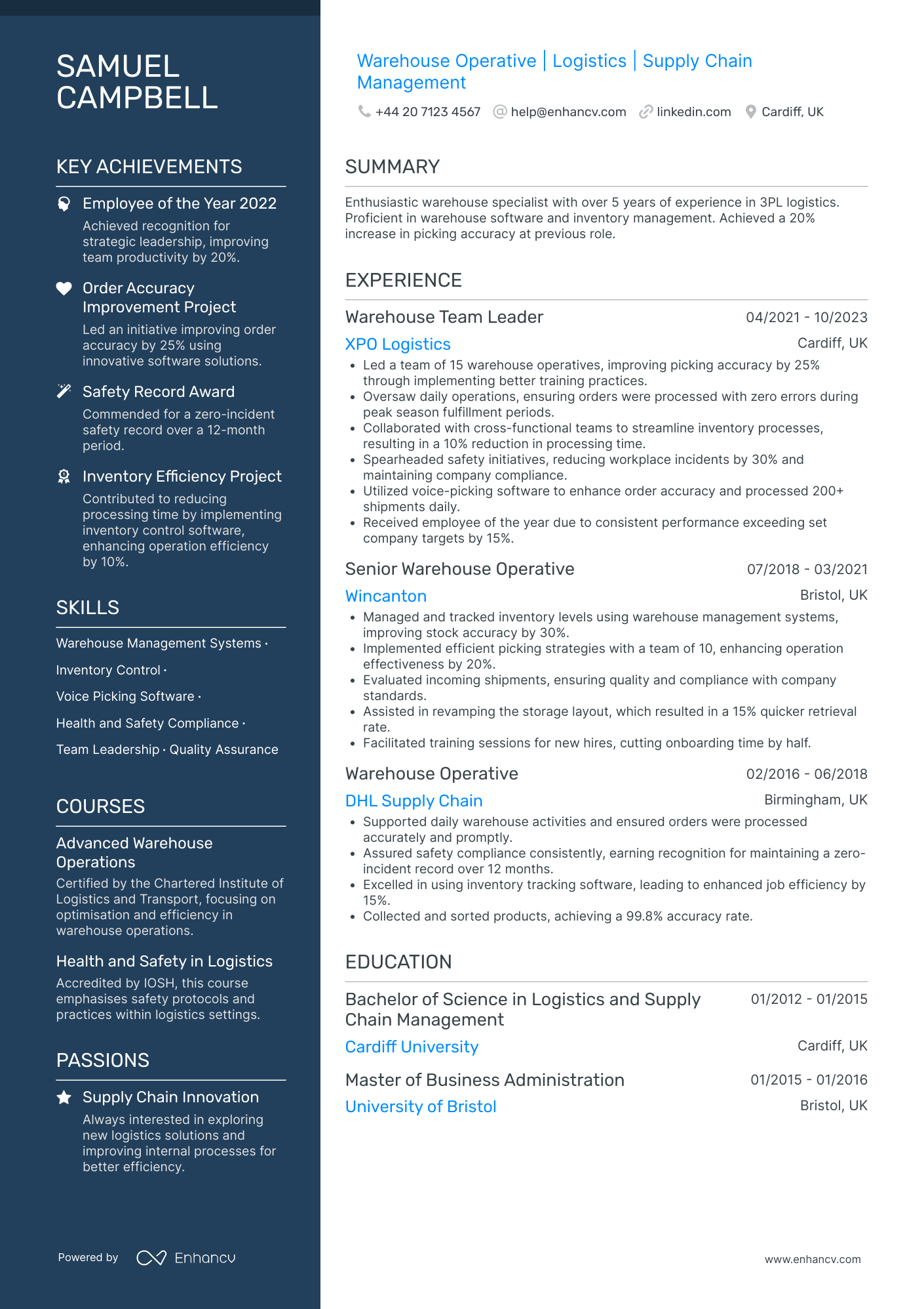 Warehouse CV Examples & Guide for 2026