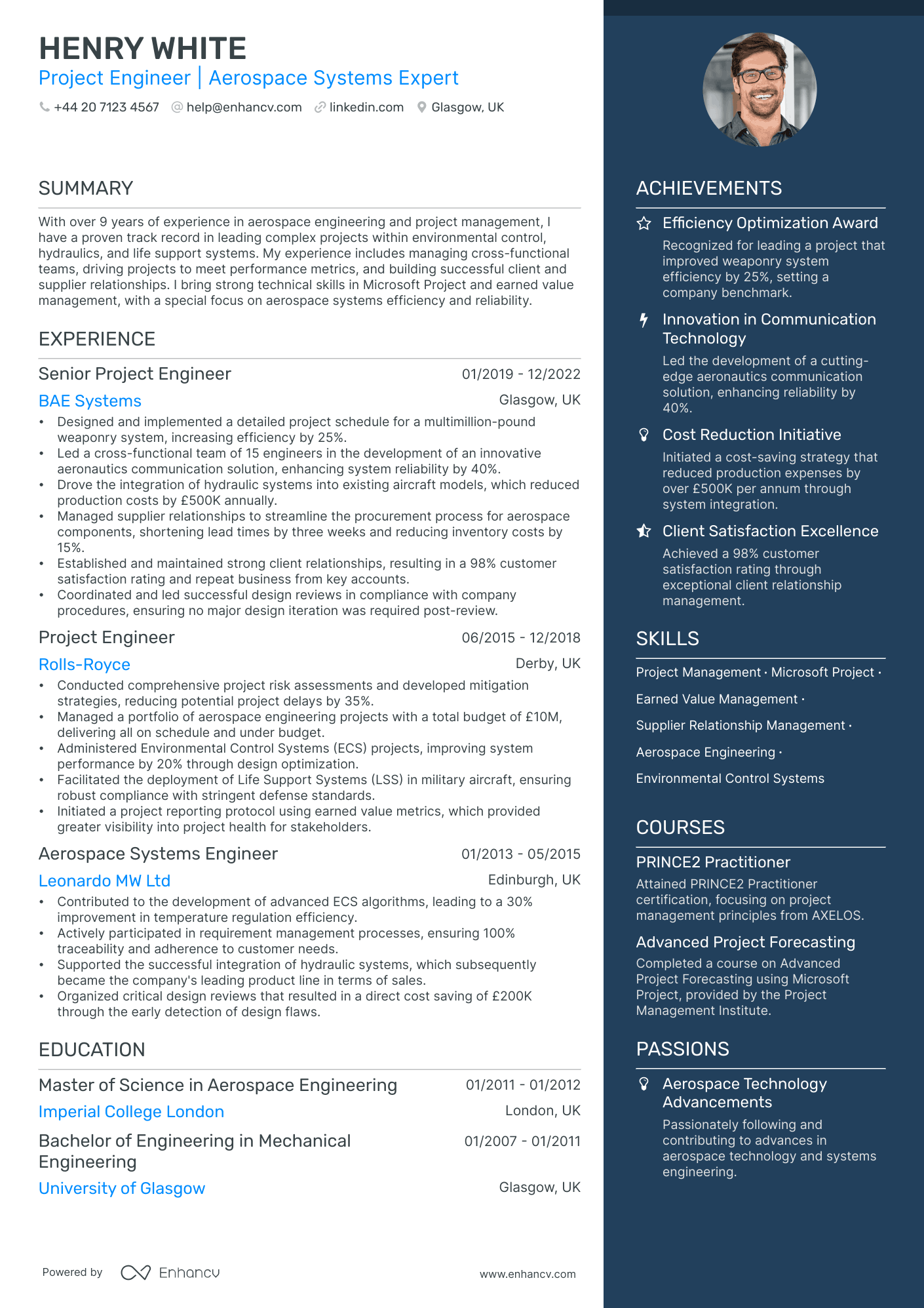 Aerospace Engineering CV Examples & Guide for 2025