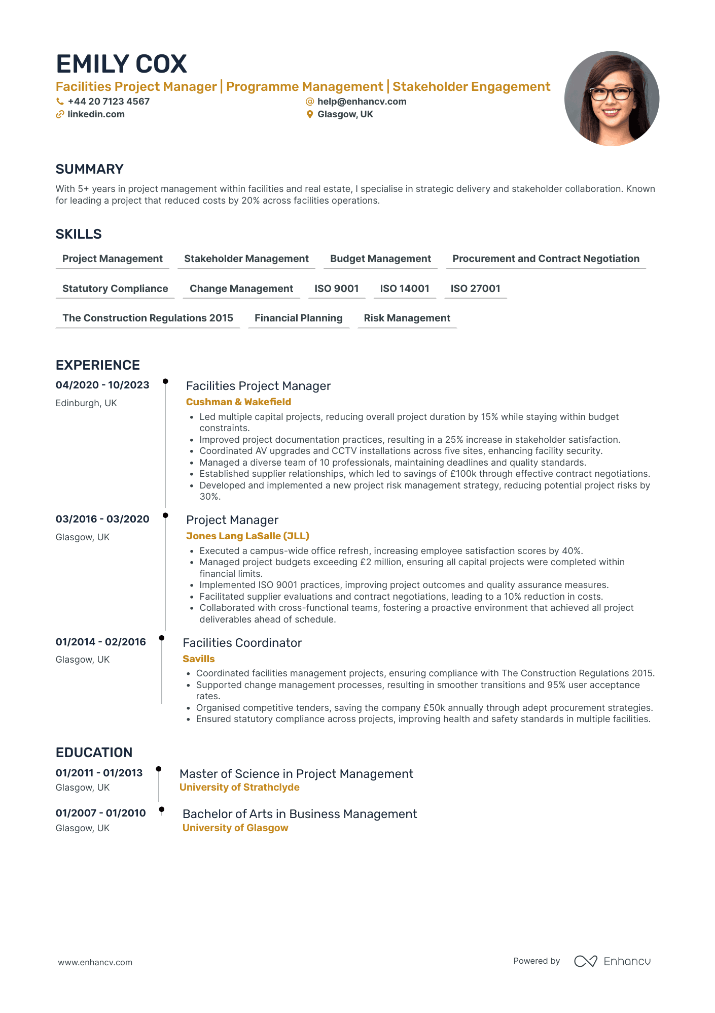Facilities Manager CV Examples & Guide for 2026