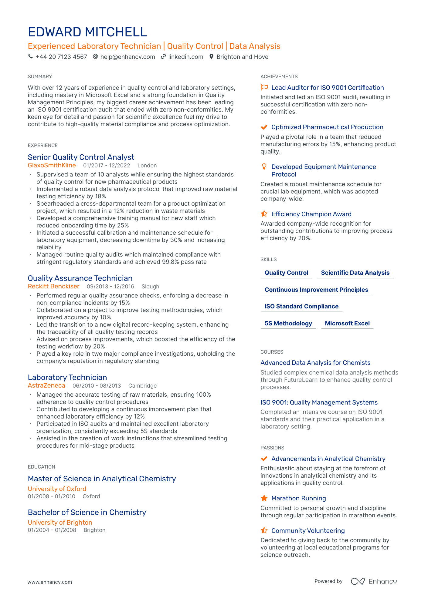 Lab Technician CV Examples & Guide for 2025