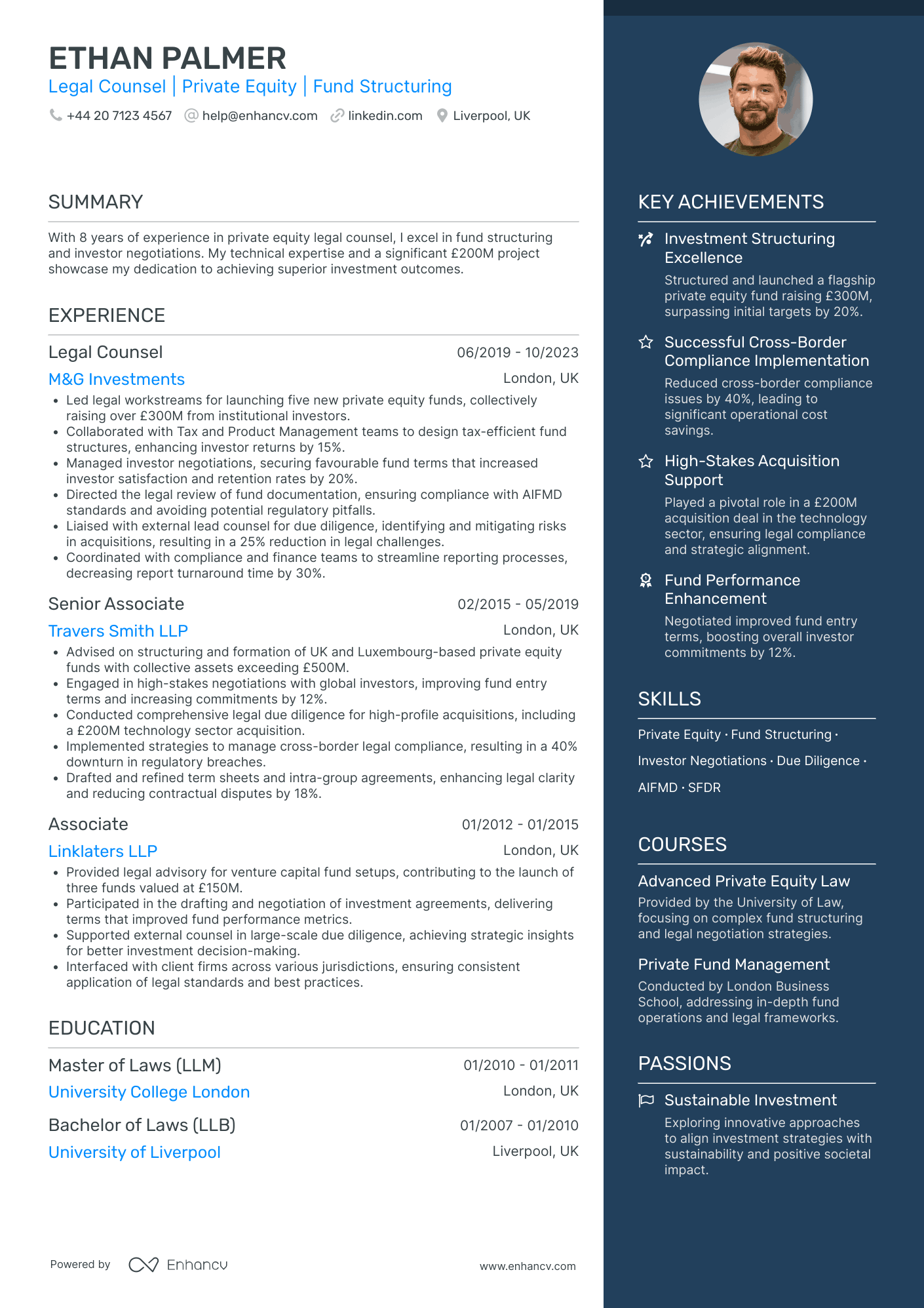 Private Equity CV Examples & Guide for 2025