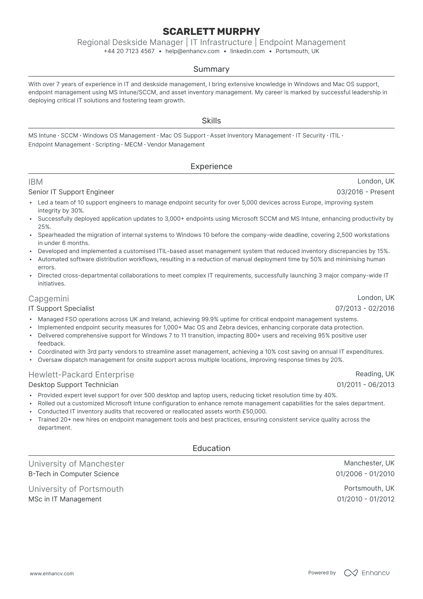 Consultant CV Examples & Guide for 2025