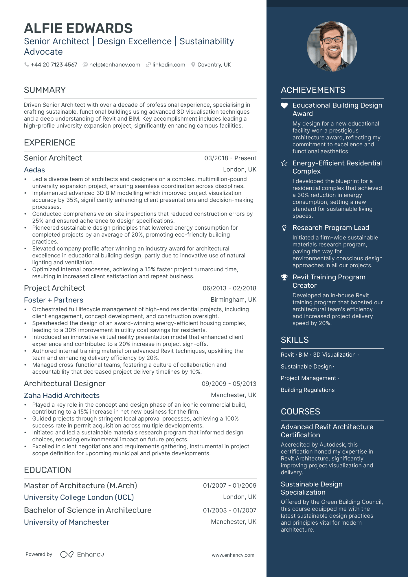 Architect CV Examples & Guide for 2025