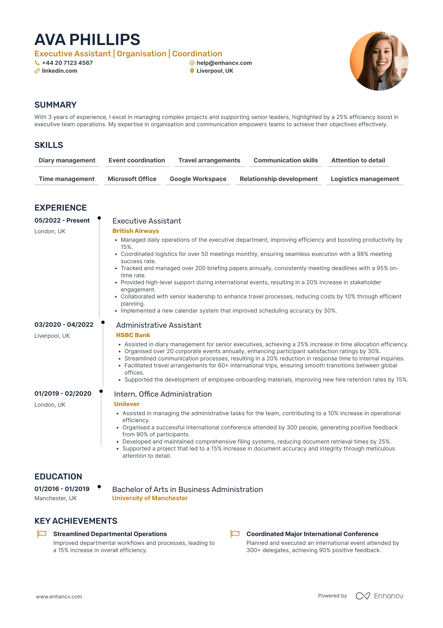 Executive Assistant CV Examples & Guide for 2026