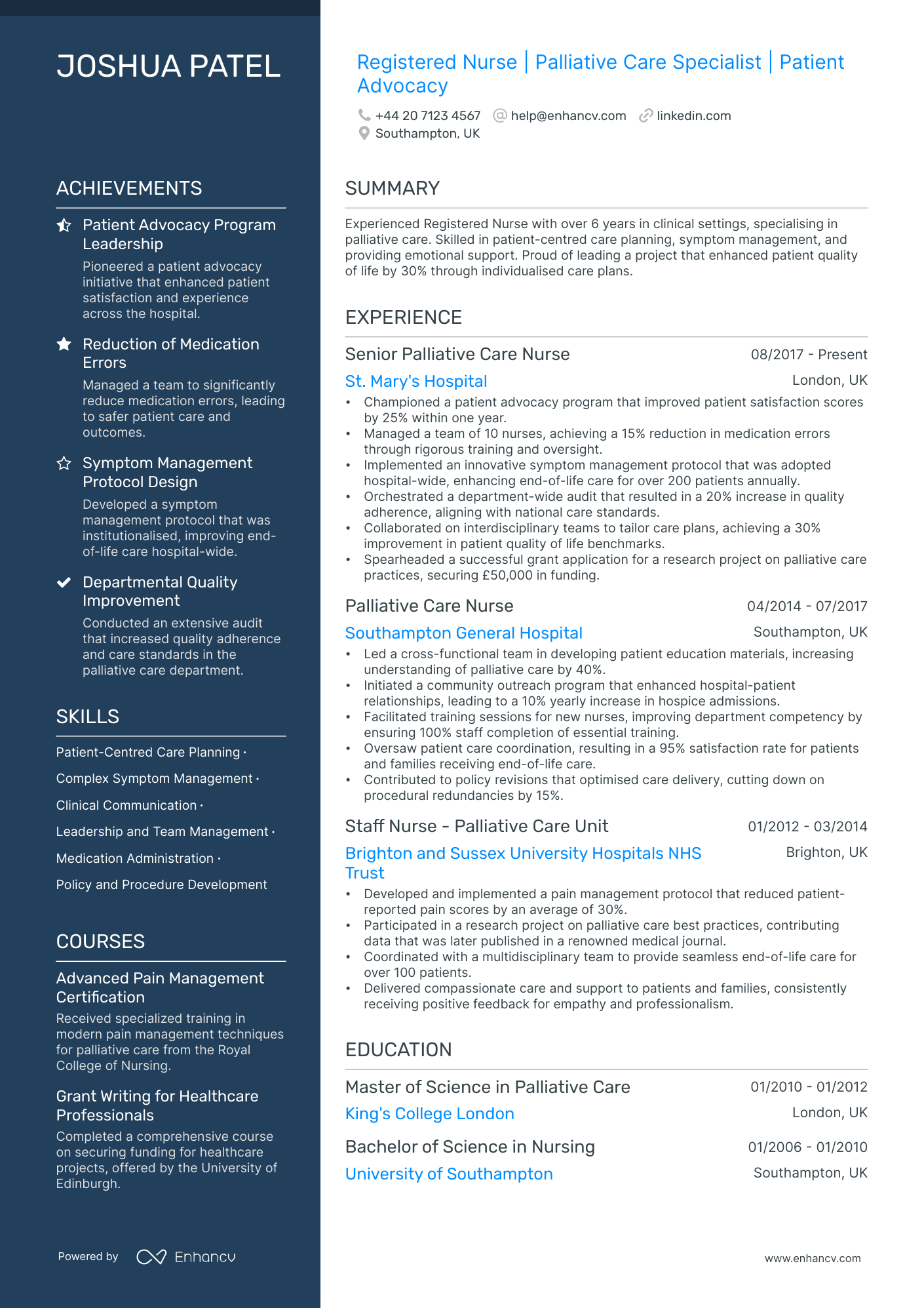 Registered Nurse CV Examples & Guide for 2025