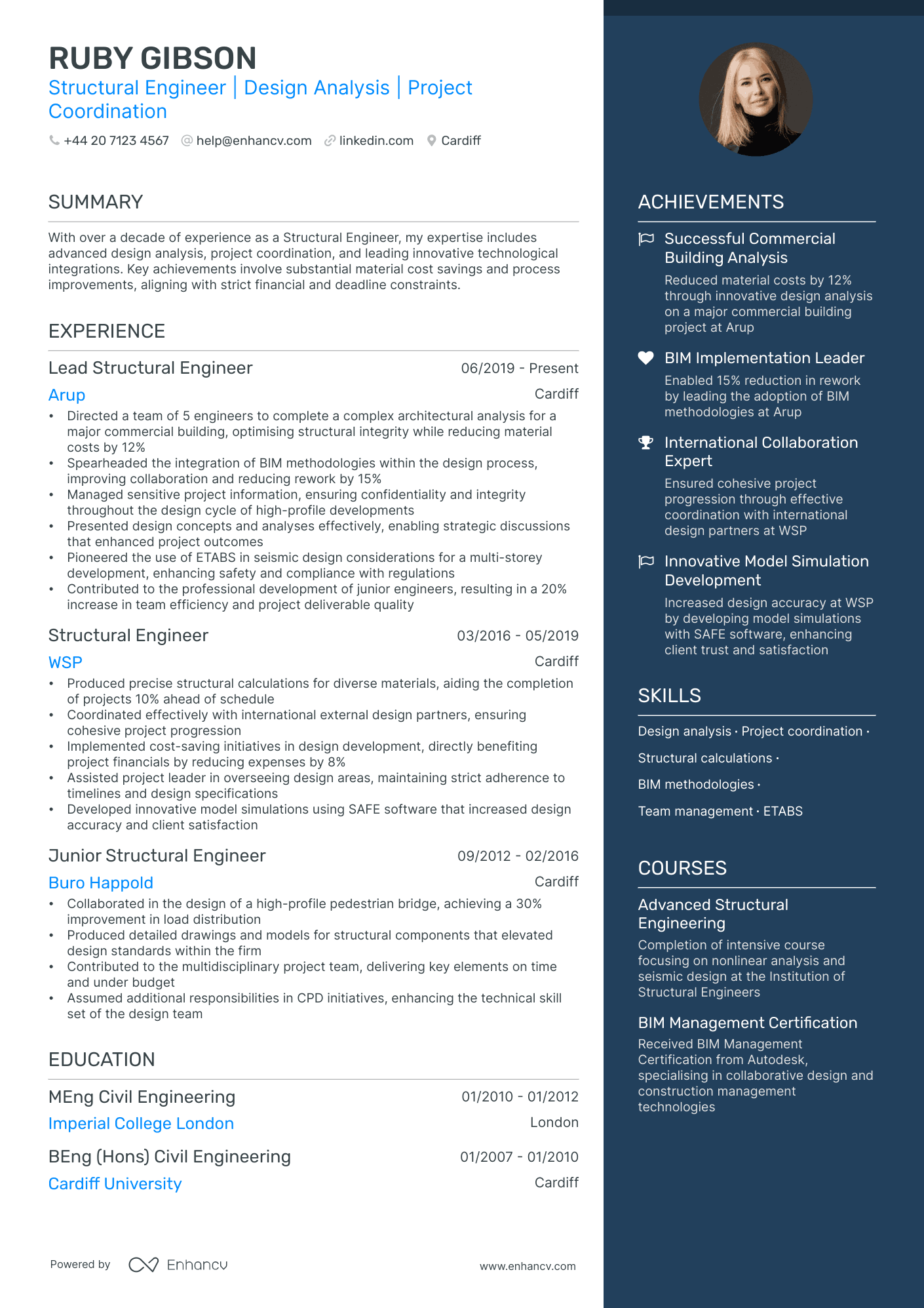 Structural Engineer CV Examples & Guide for 2025