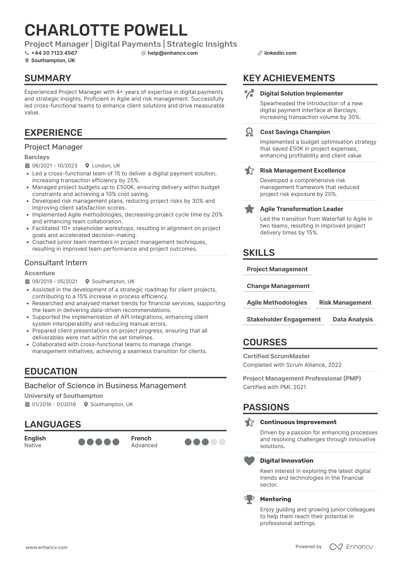 Junior Project Manager CV Examples & Guide for 2026