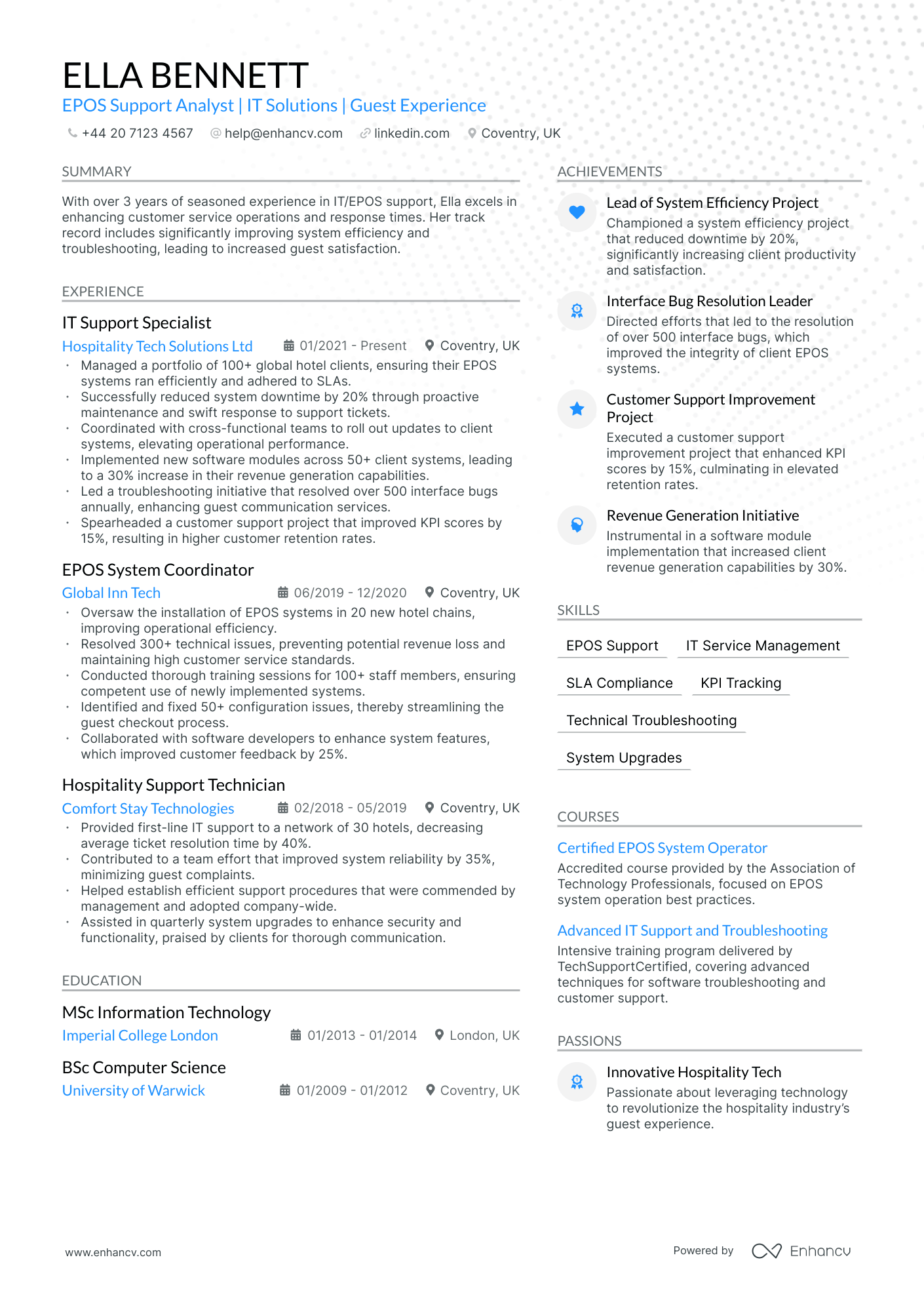 IT Support CV Examples & Guide for 2025