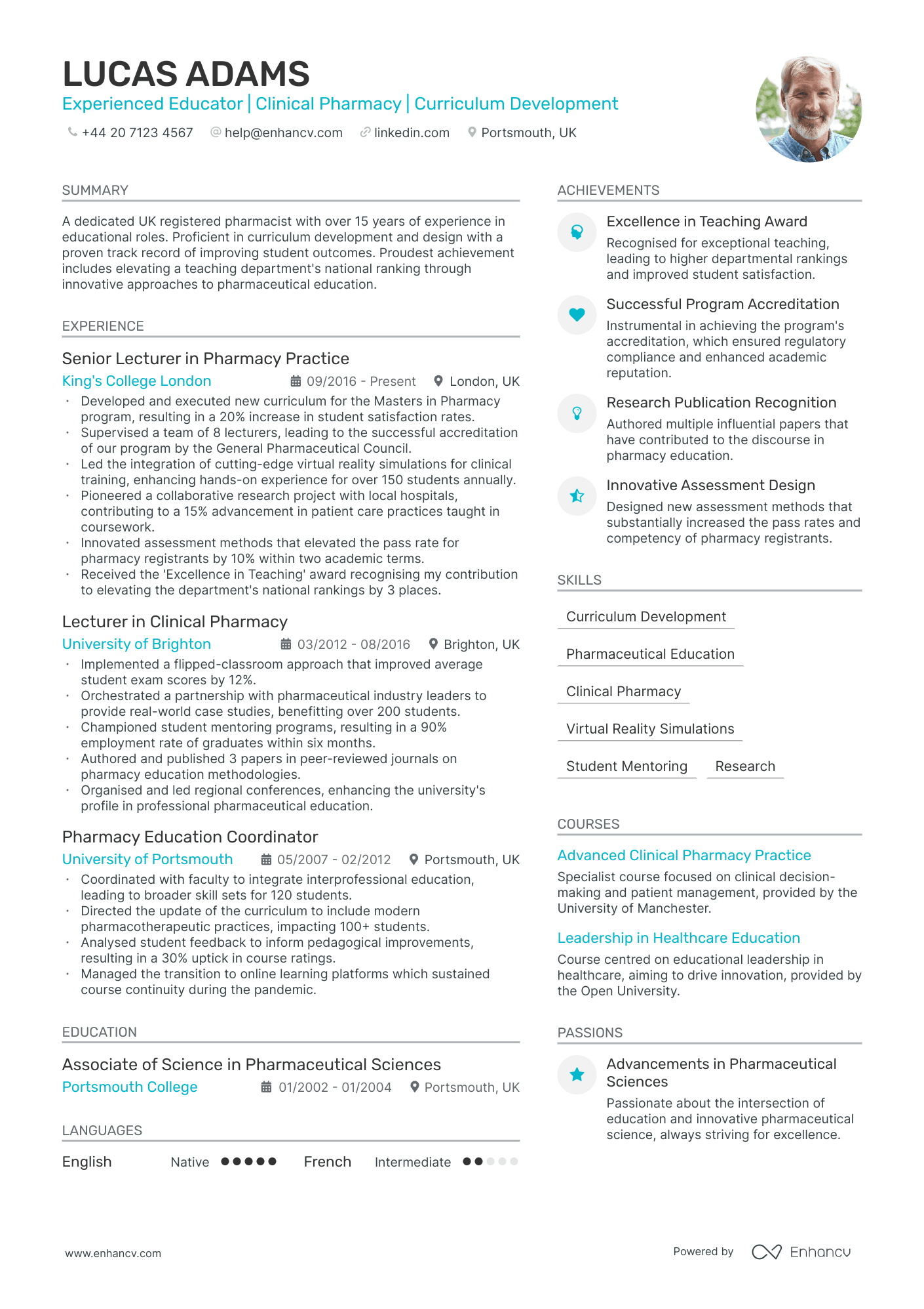 Professor CV Examples & Guide for 2025