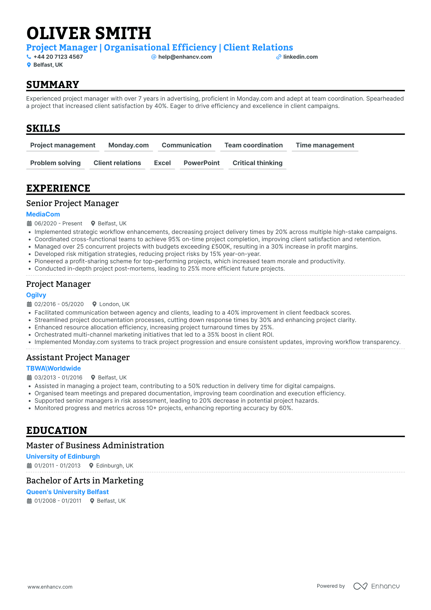 IT Project Manager CV Examples & Guide for 2026