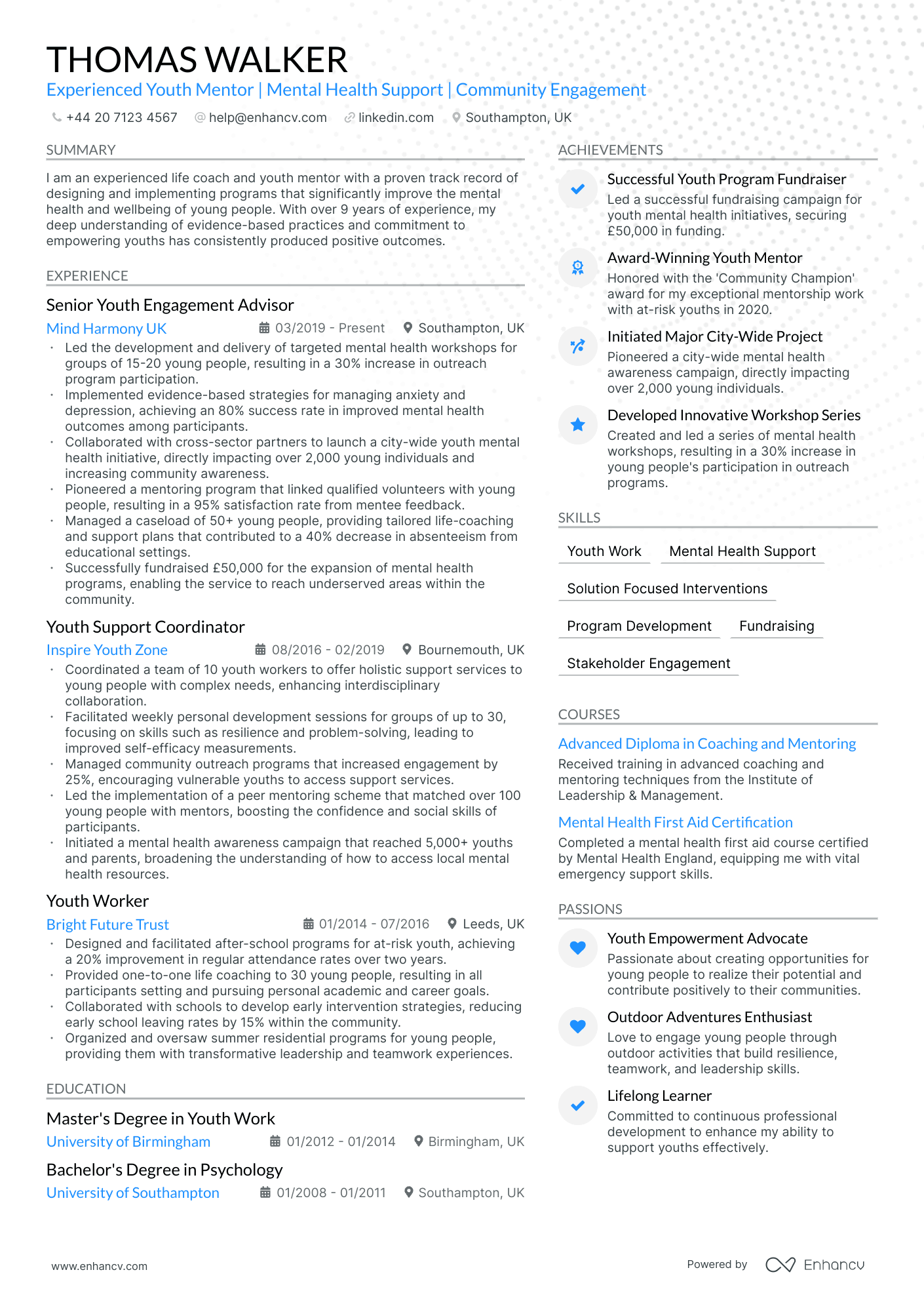 Life Coach CV Examples & Guide for 2025