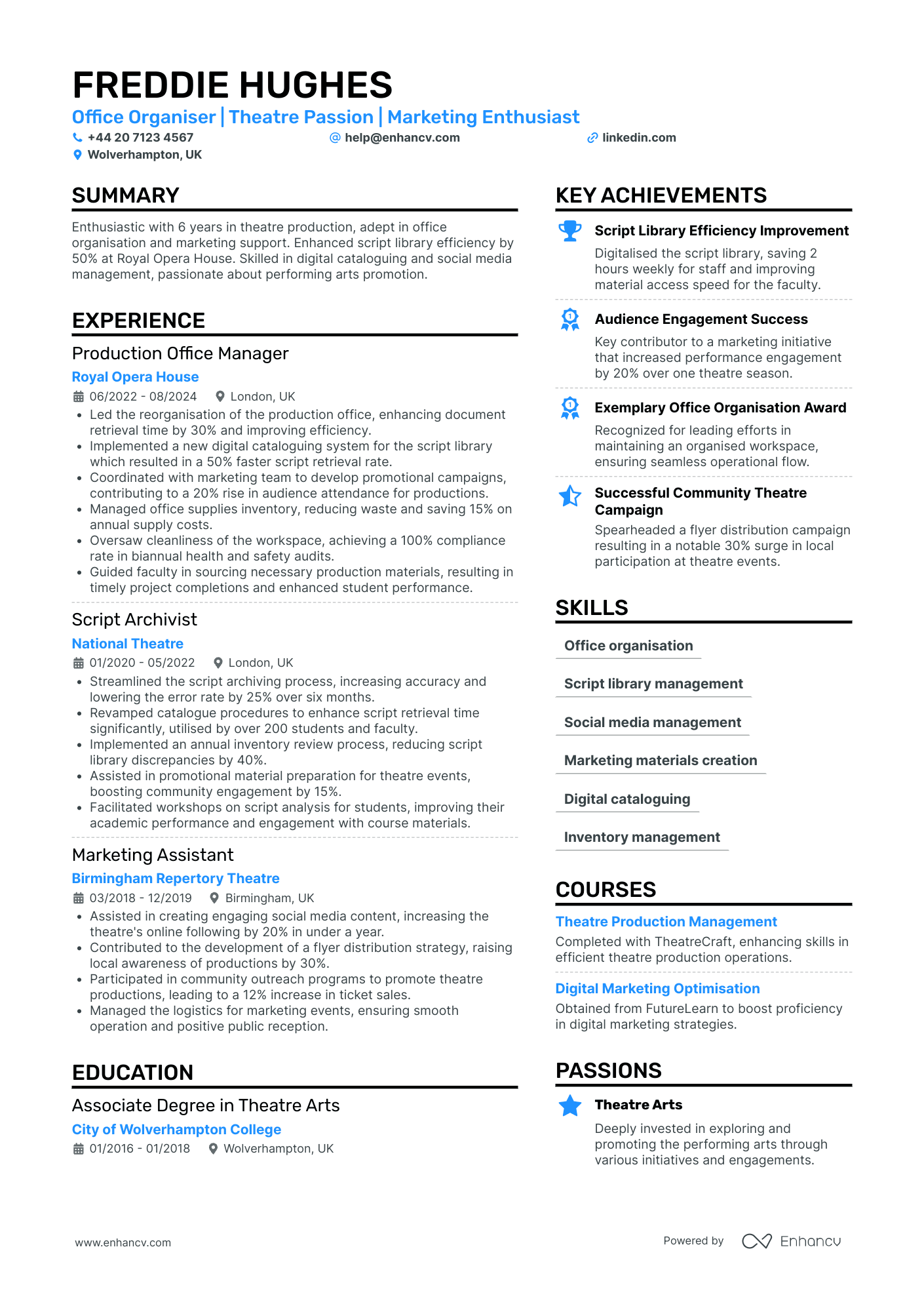 Film Production CV Examples & Guide for 2026