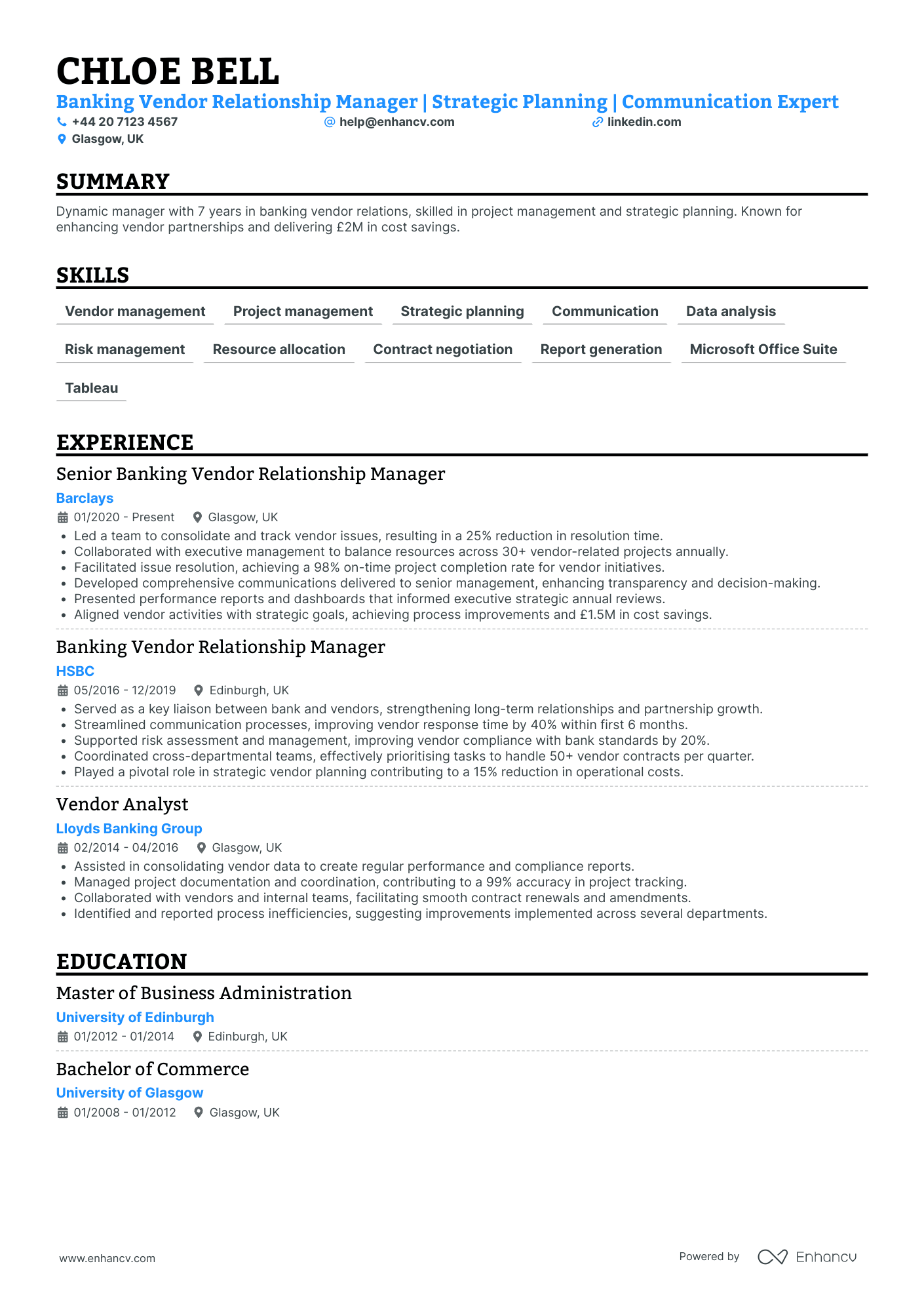 Relationship Manager CV Examples & Guide for 2026