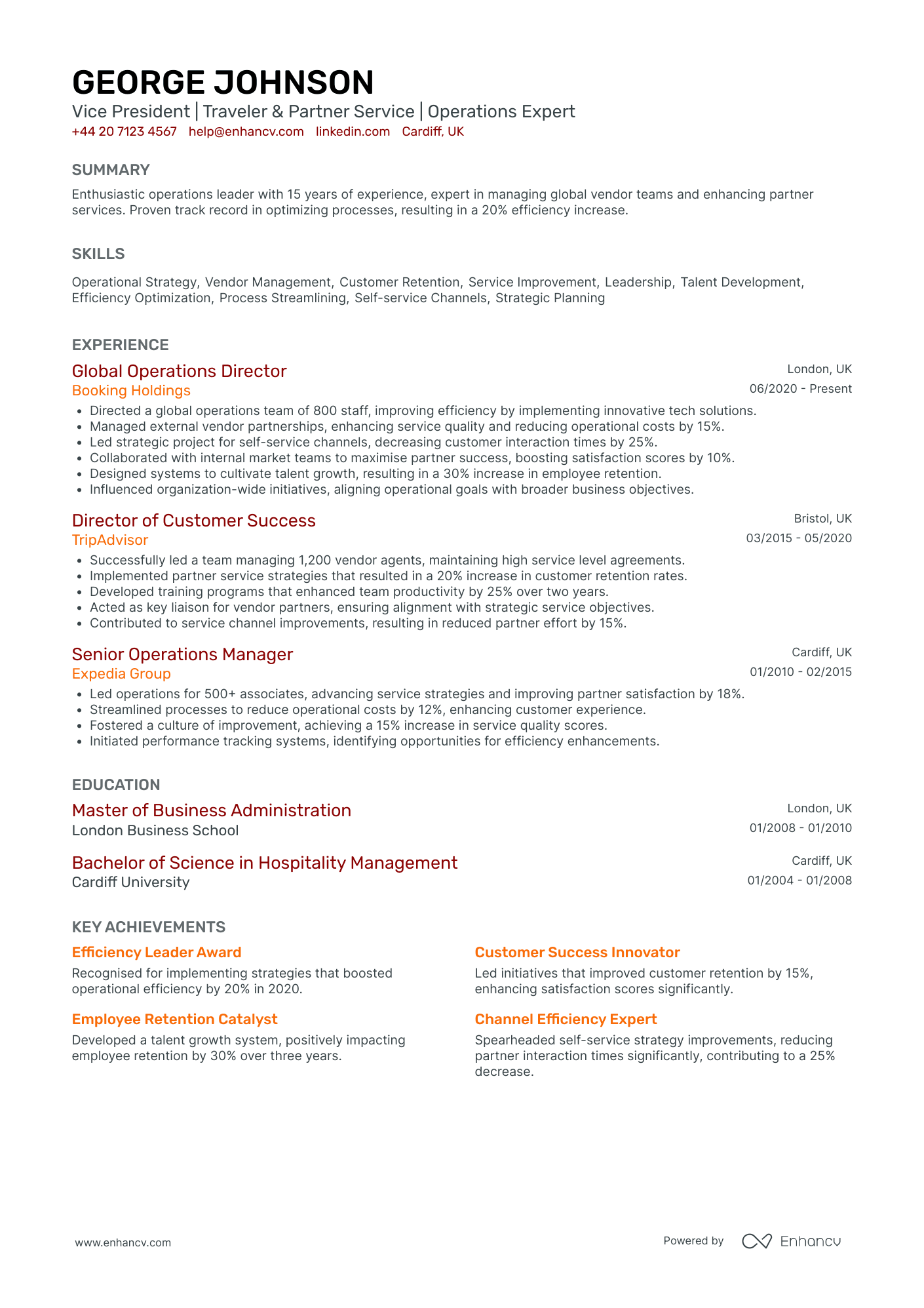 Operations Manager CV Examples & Guide for 2026