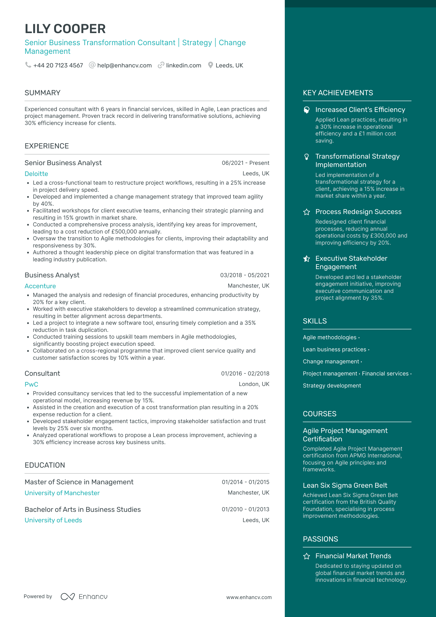 Business Consultant CV Examples & Guide for 2026