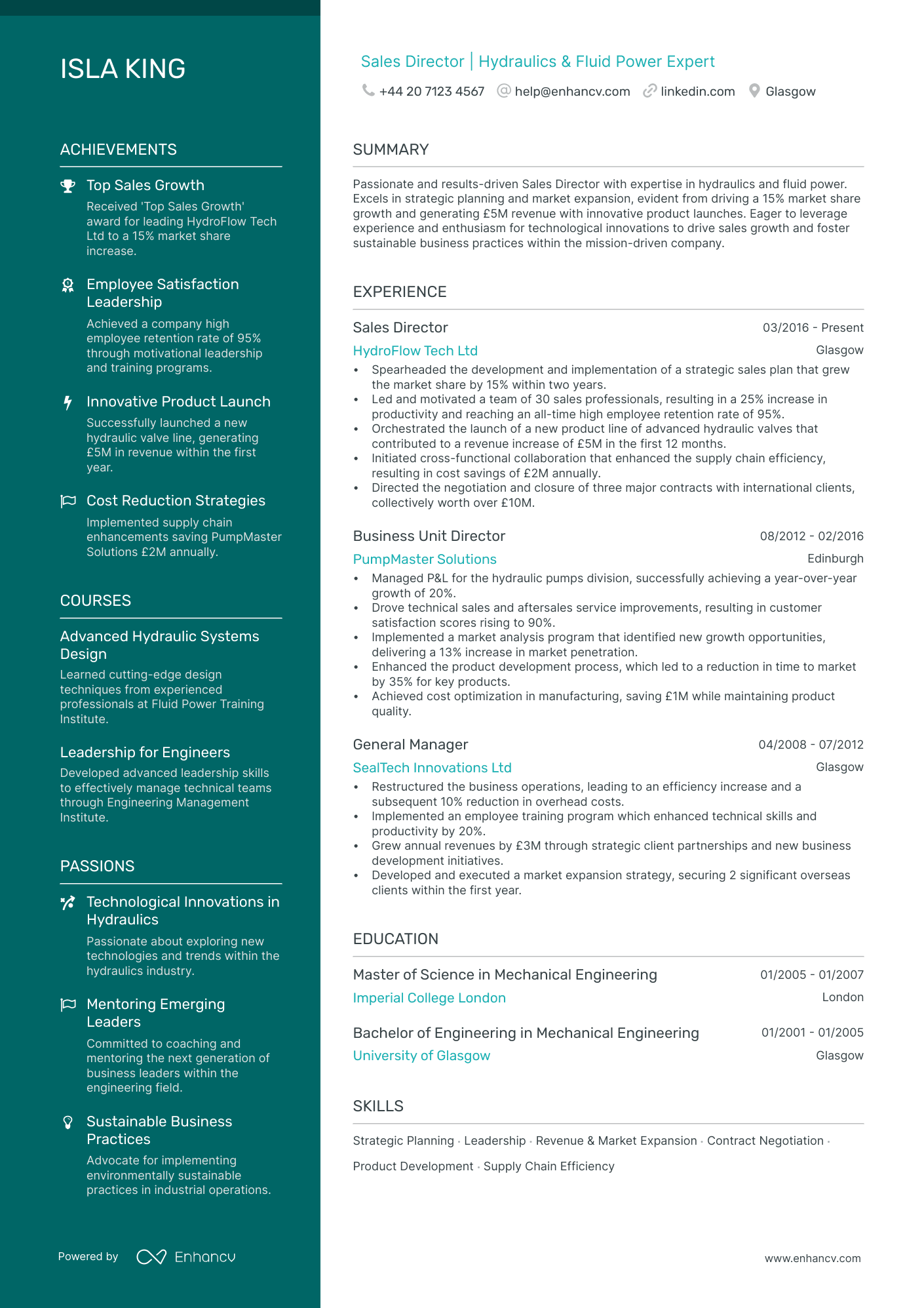 Online CV Builder | Free-To-Use CV Builder | Enhancv