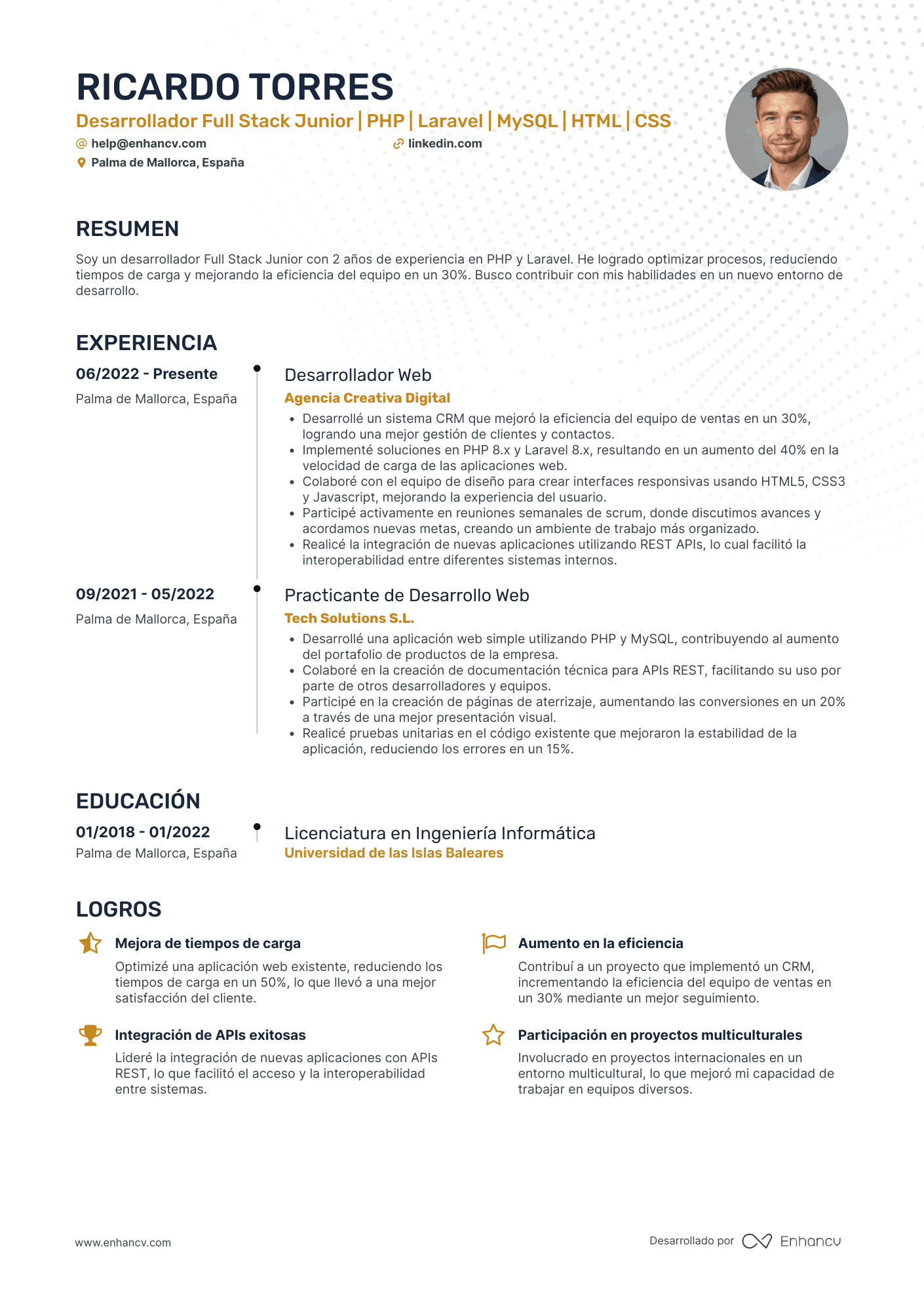 CV Desarrollador de Software: +20 Plantillas y Ejemplos