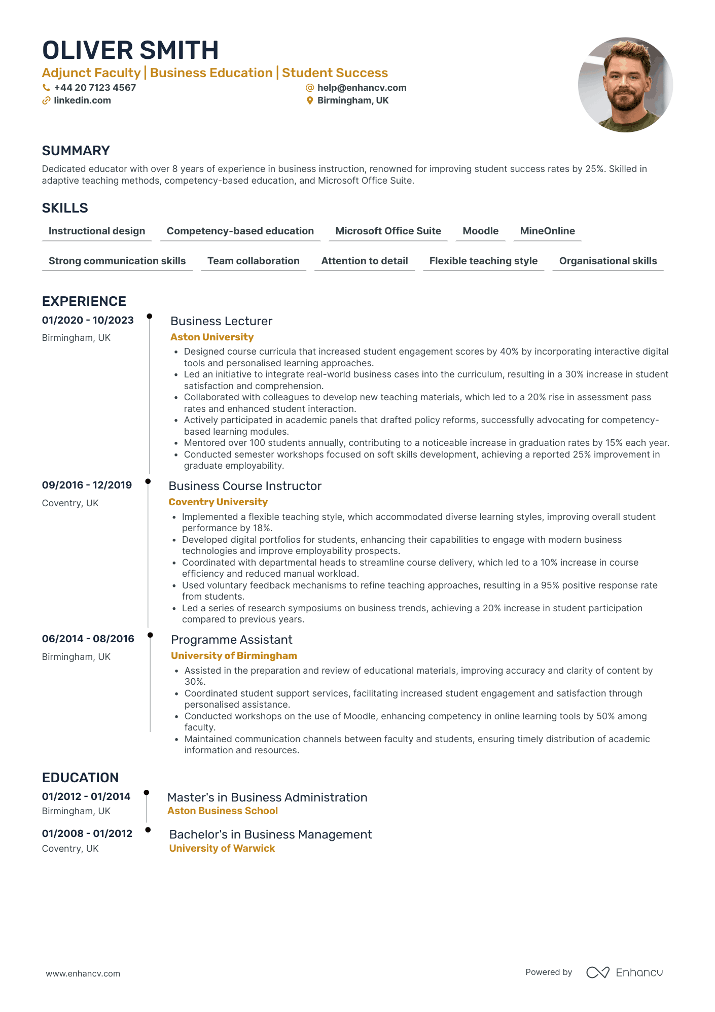 Professor CV Examples & Guide for 2026