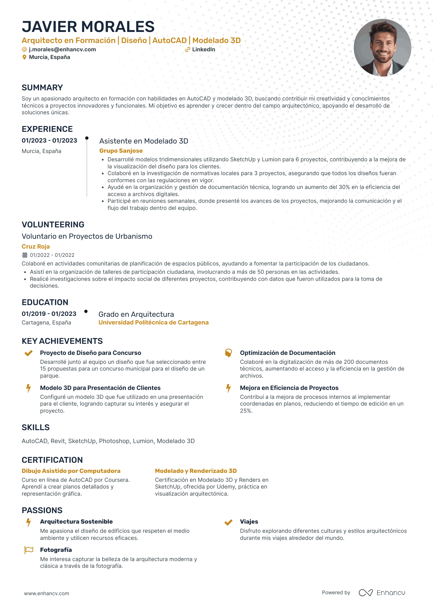 CV Arquitecto: 7 Ejemplos de Currículums para Arquitectura