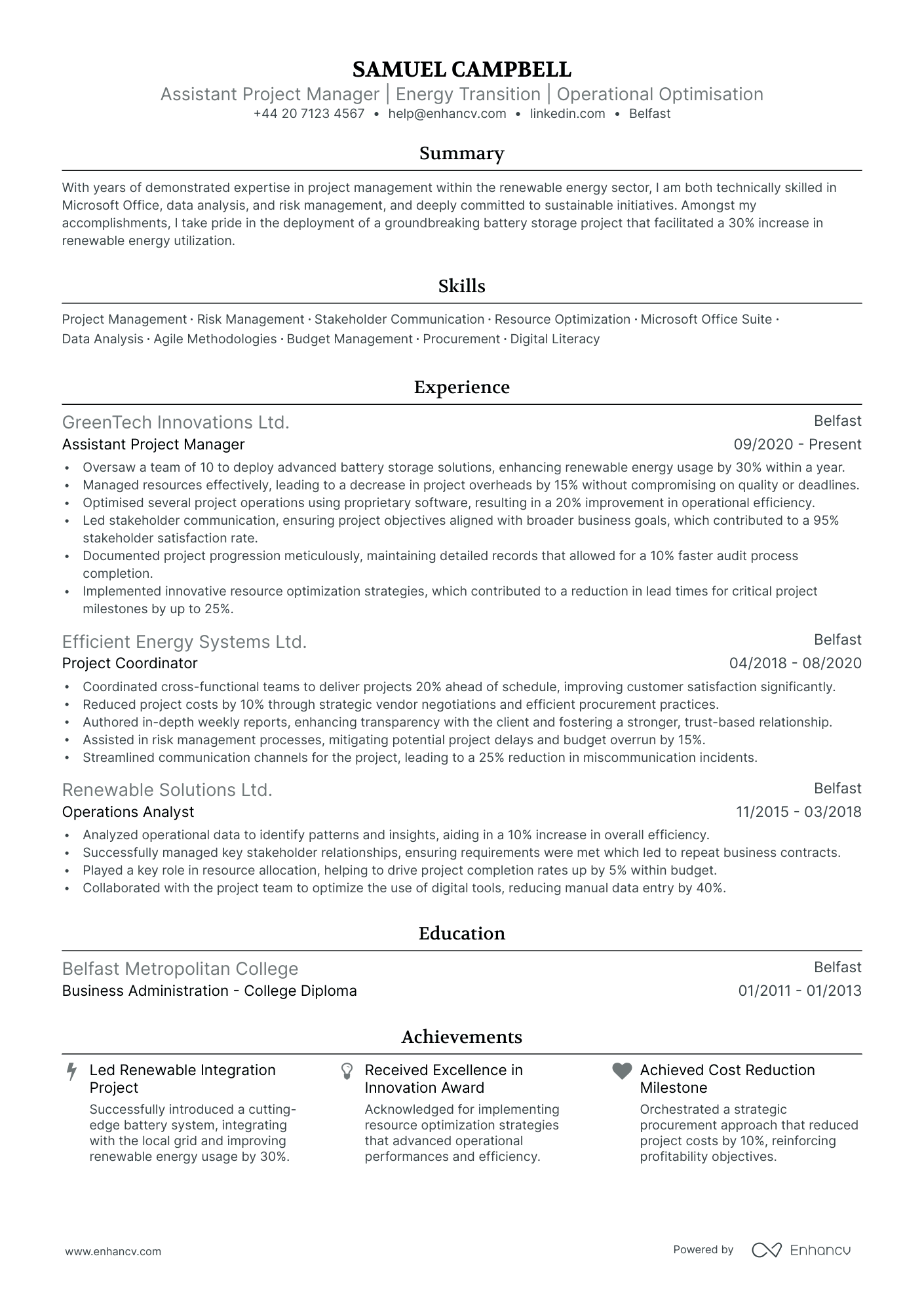 Assistant Project Manager CV Examples & Guide for 2025