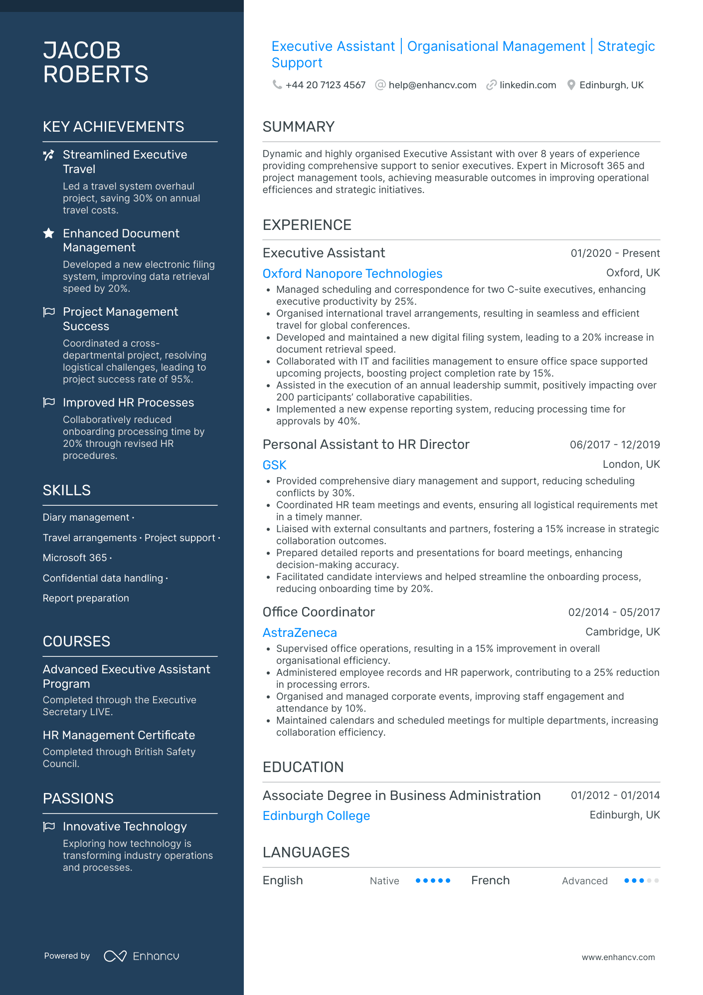 Executive Assistant CV Examples & Guide for 2026