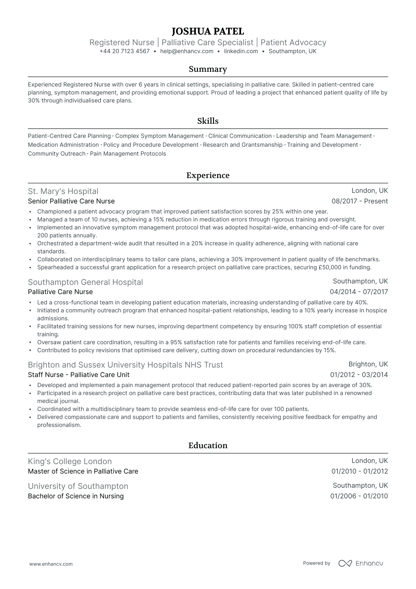 Registered Nurse CV Examples & Guide for 2025