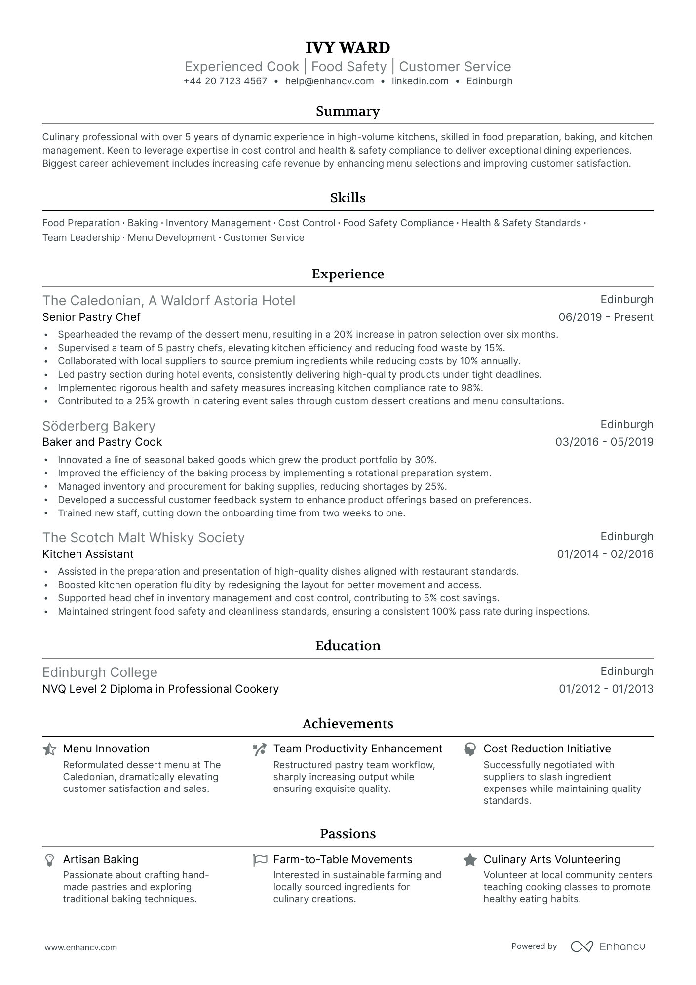 Baker CV Examples & Guide for 2025