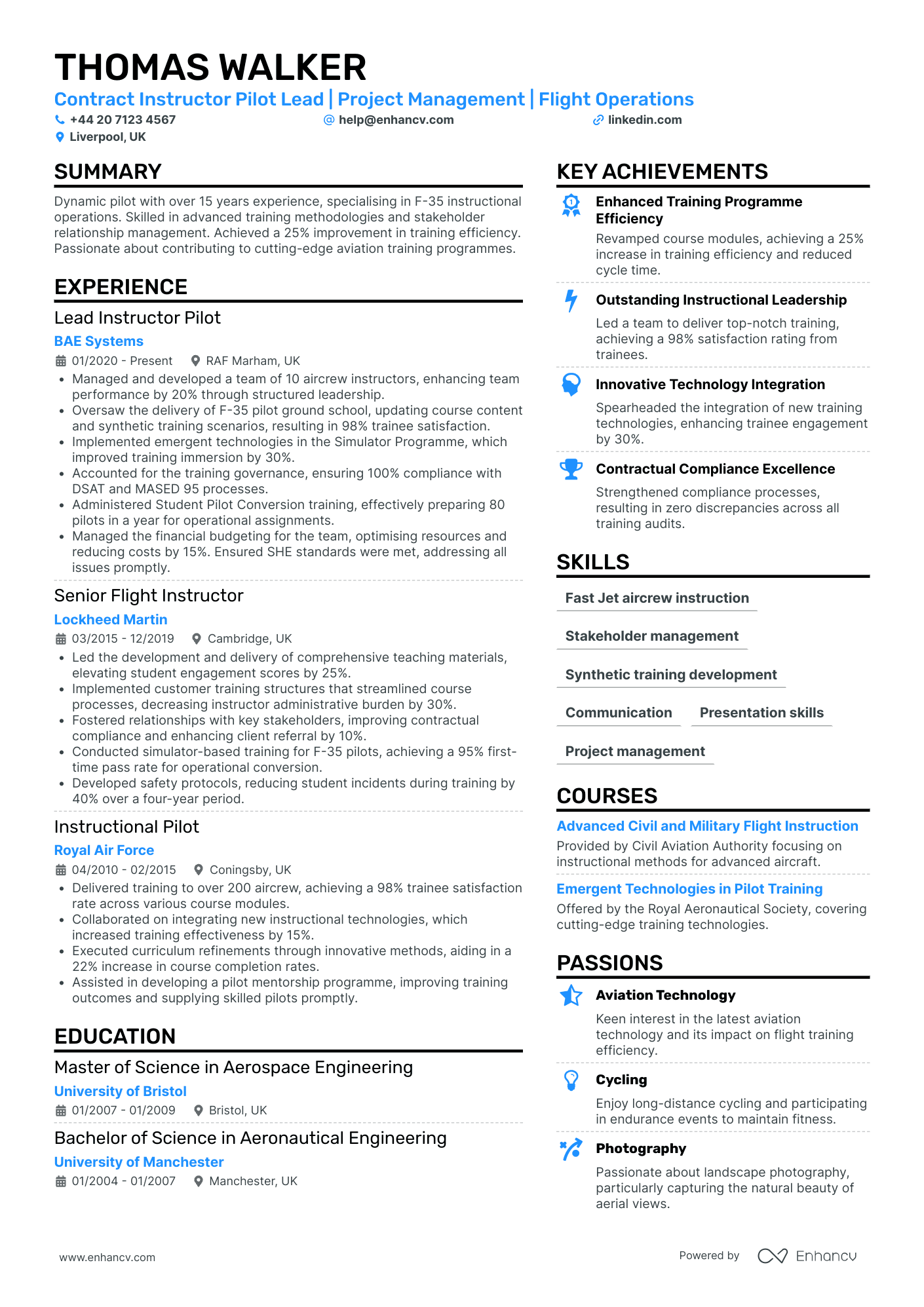 Pilot CV Examples & Guide for 2026