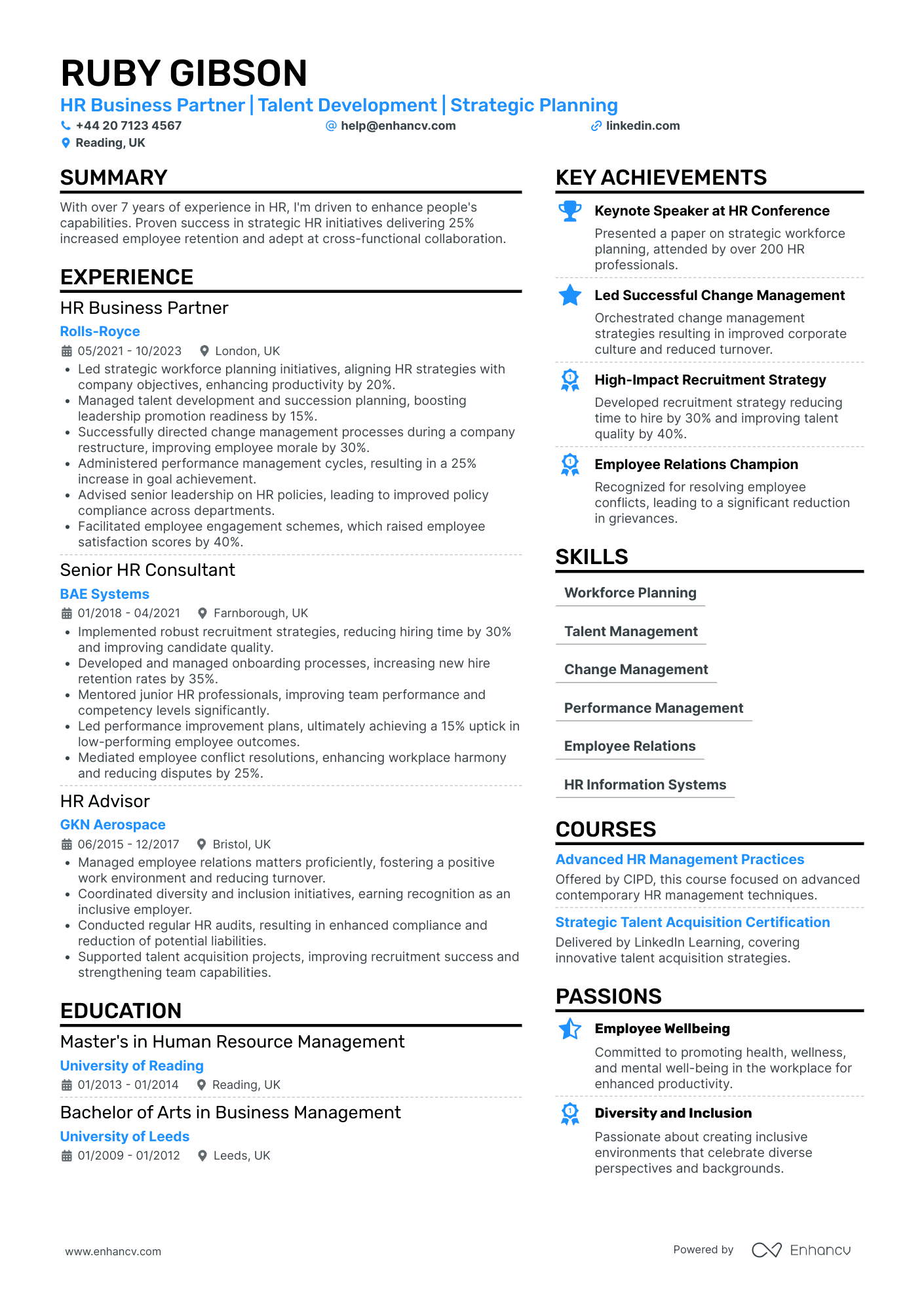 Human Resources CV Examples & Guide for 2026