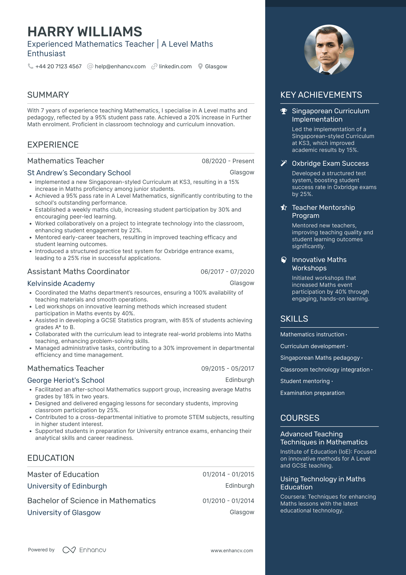 Teacher CV Examples & Guide for 2025