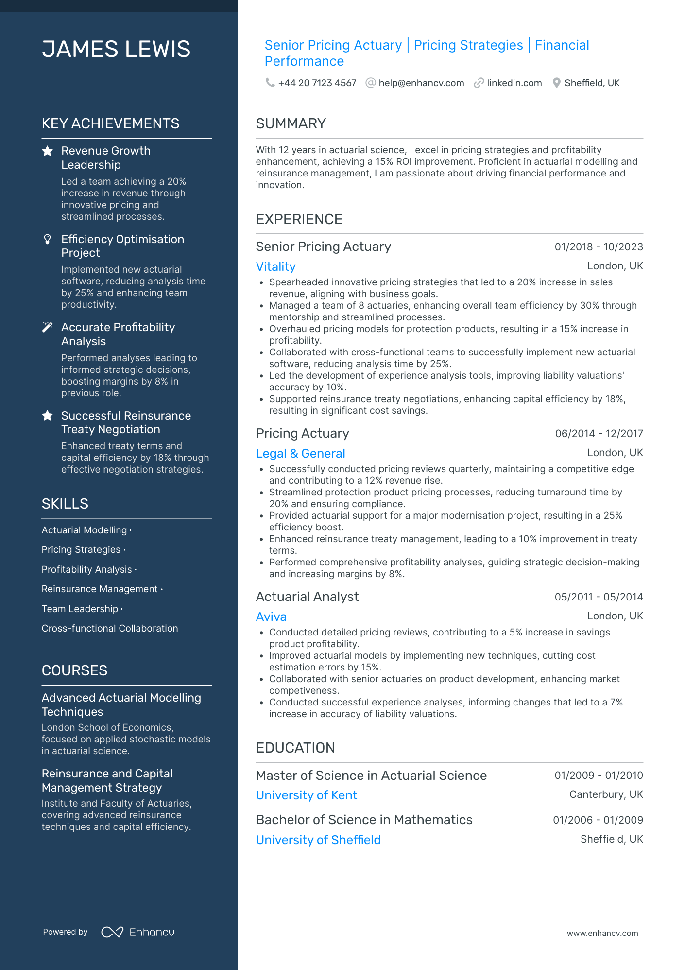 Actuary CV Examples & Guide for 2026