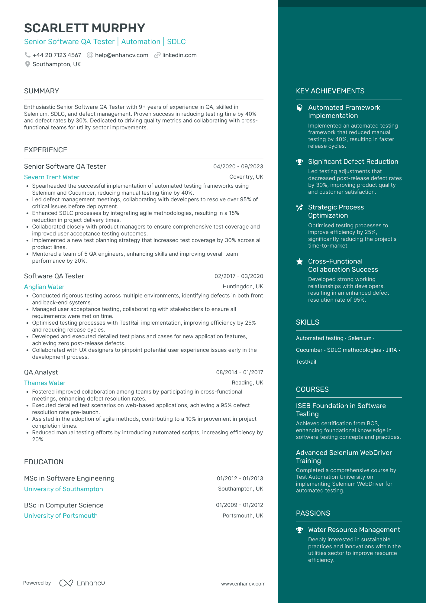 Software Tester CV Examples & Guide for 2026