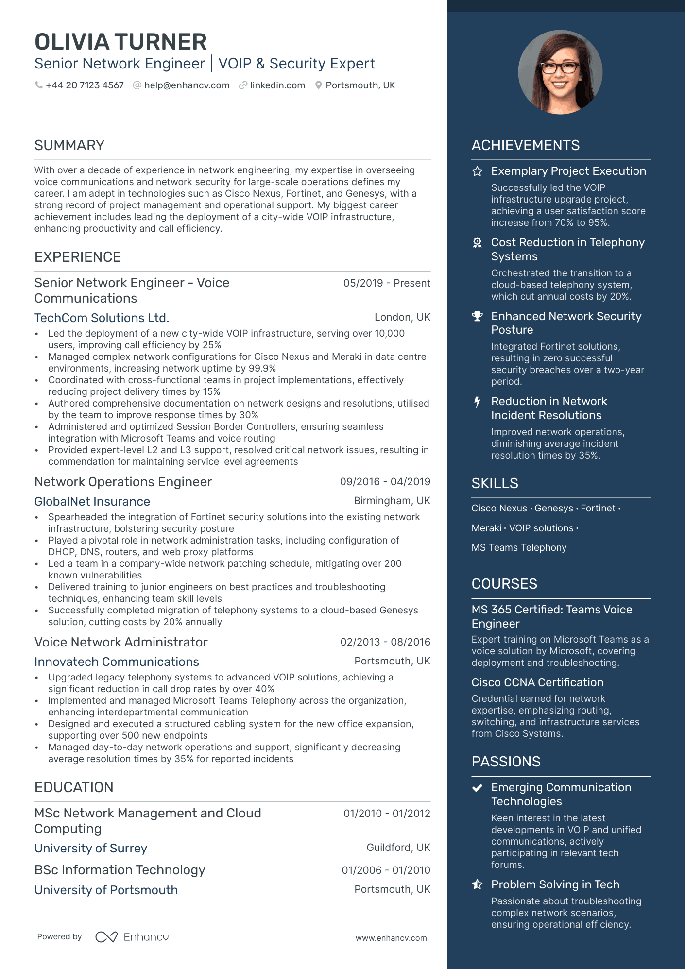 Network Engineer CV Examples & Guide for 2025