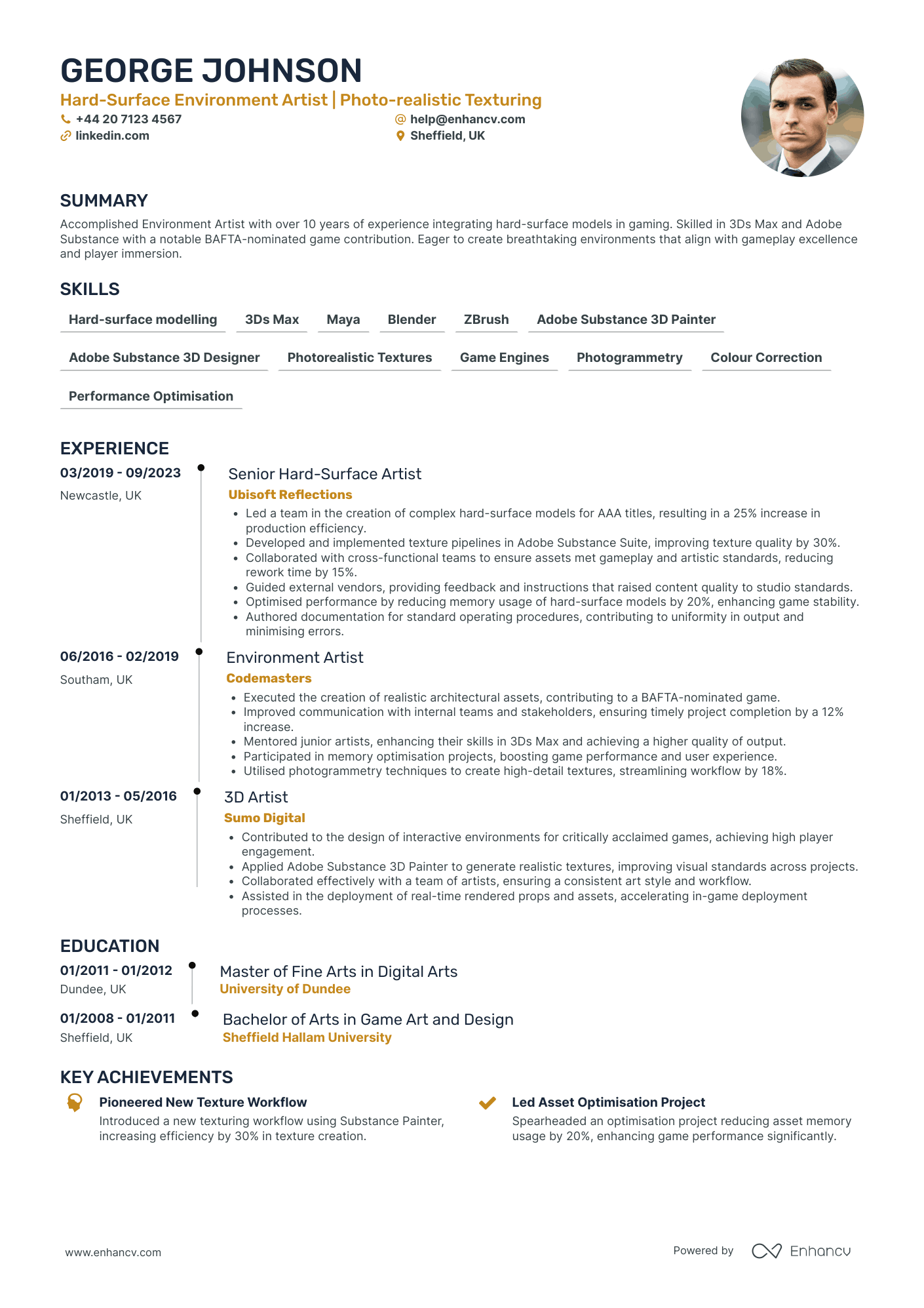 3D Artist CV Examples & Guide for 2026