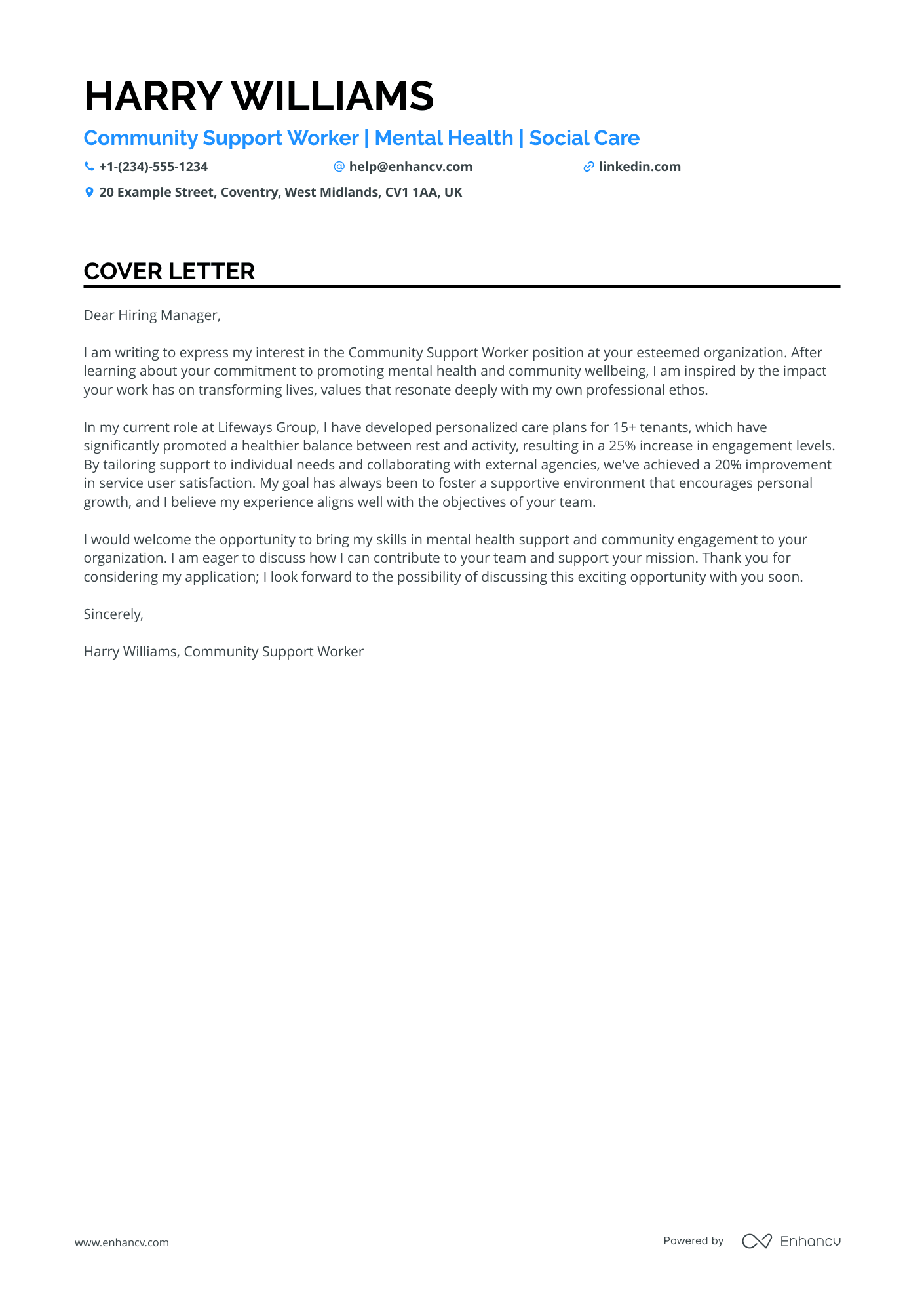 Support Worker Cover Letter Examples & Guide for 2026