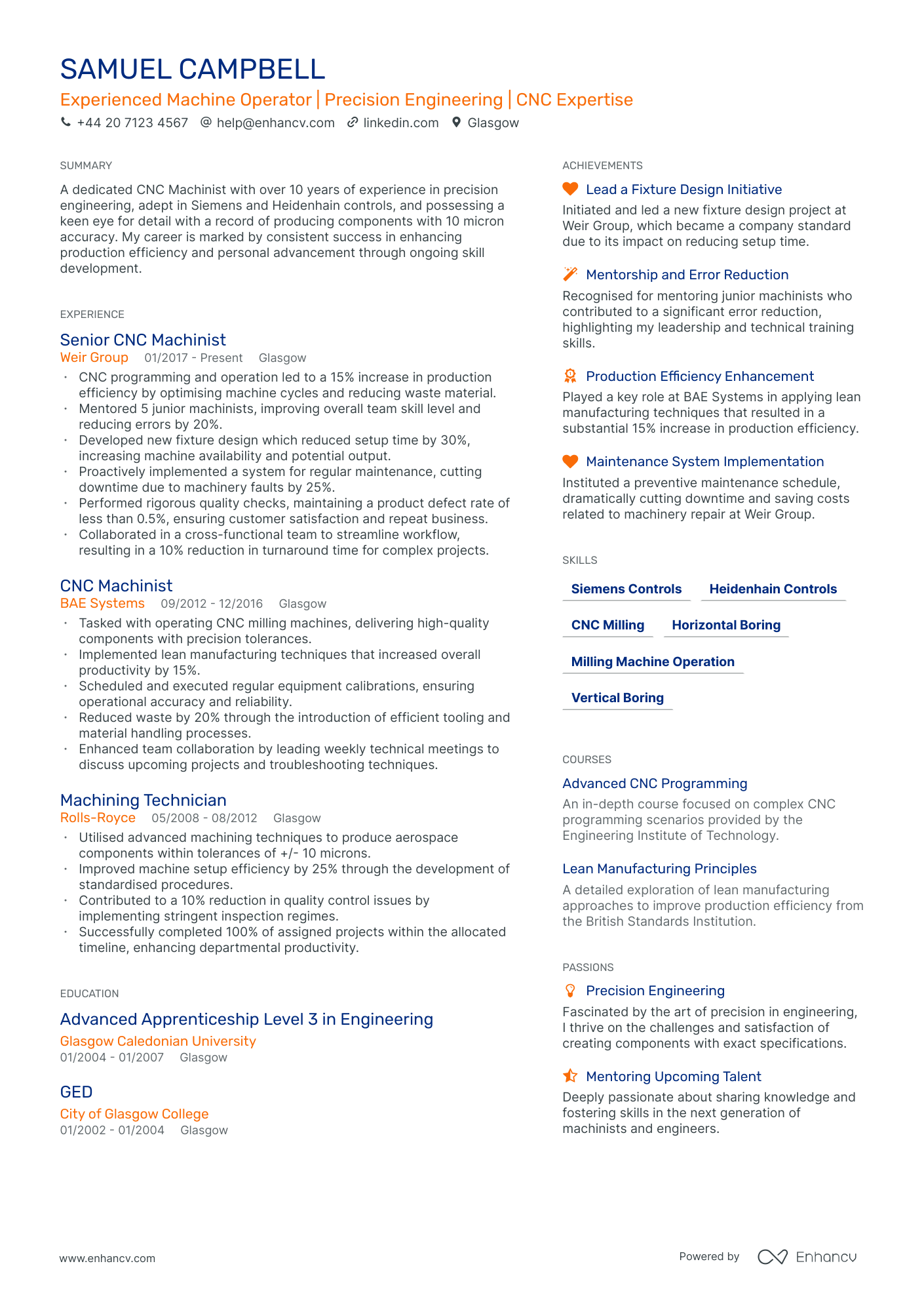 Machine Operator CV Examples & Guide for 2025