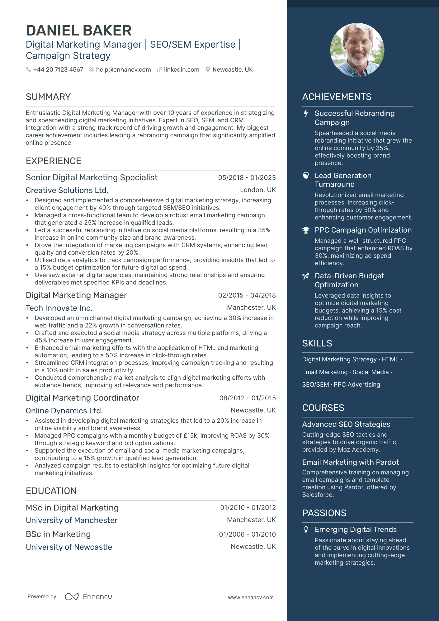 Digital Marketing Manager CV Examples & Guide for 2025
