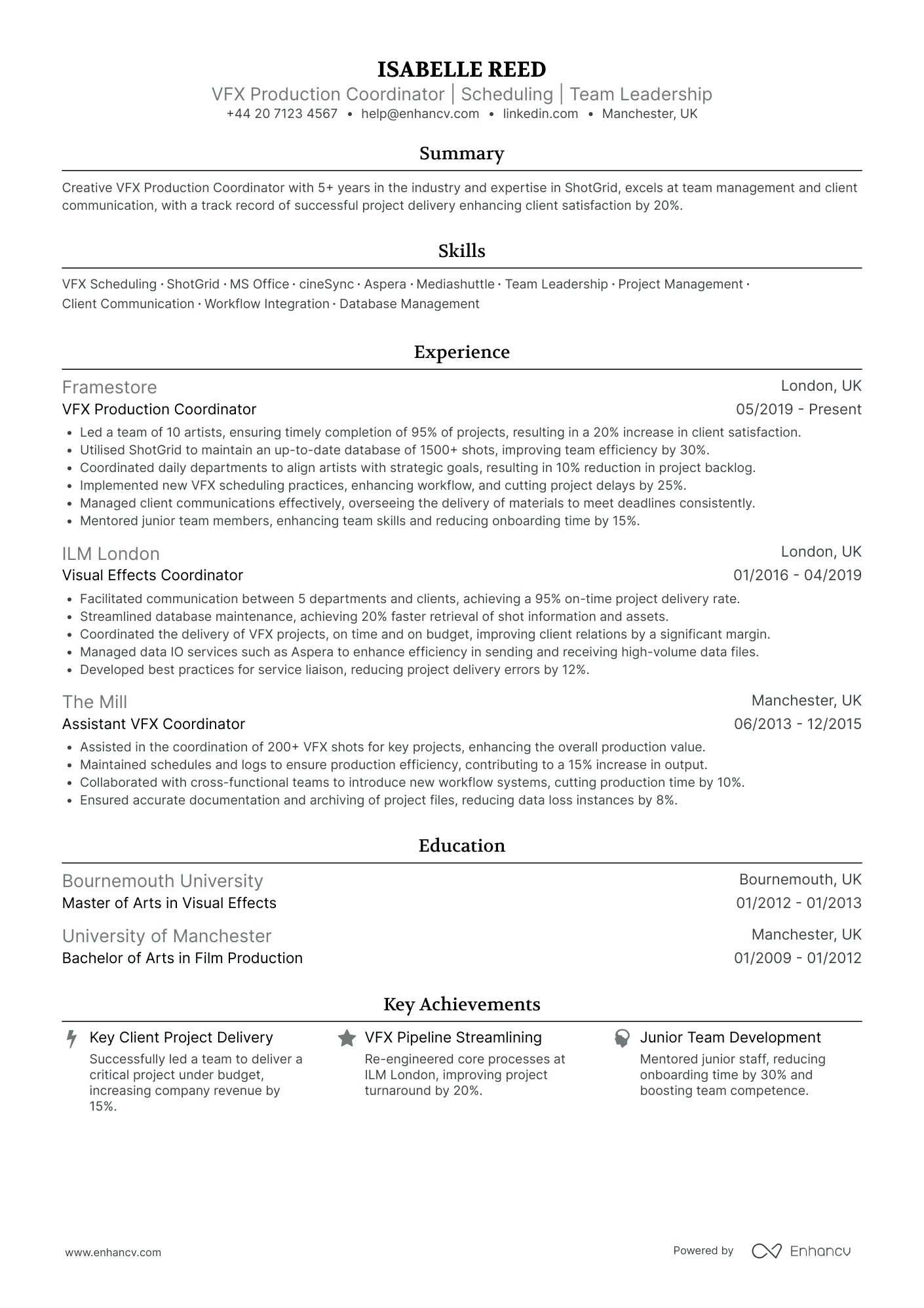 Film Production CV Examples & Guide for 2026