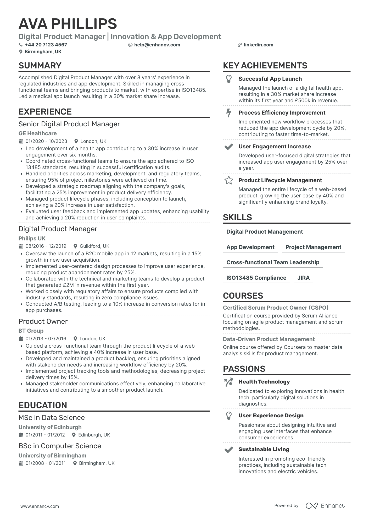 Product Manager CV Examples & Guide for 2026