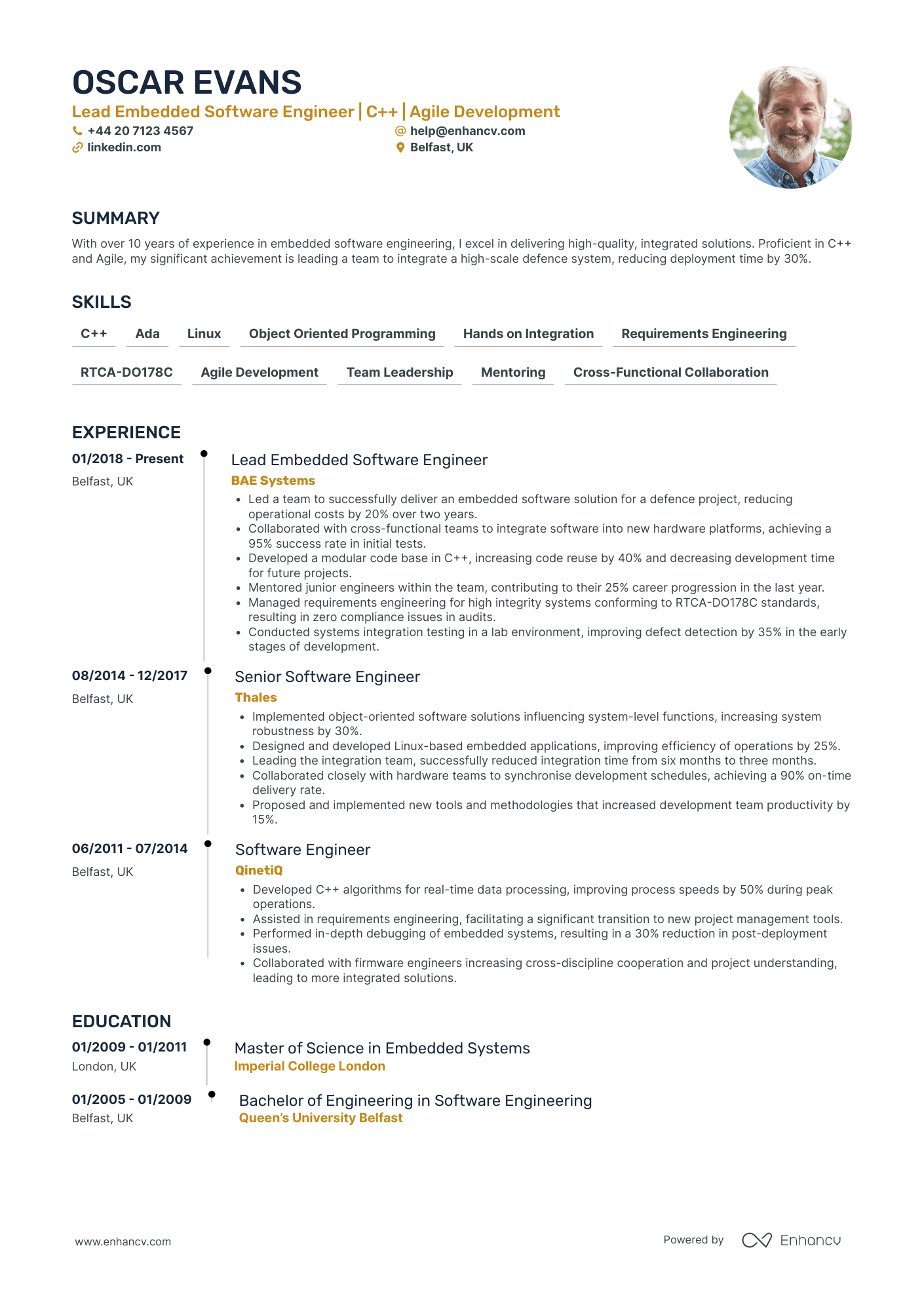 Embedded Software Engineer CV Examples & Guide for 2026