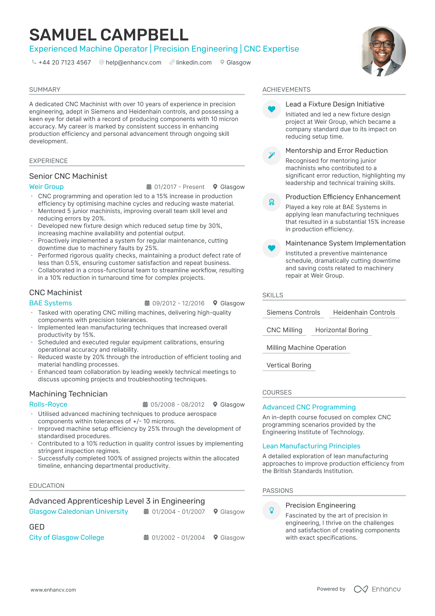 Machine Operator CV Examples & Guide for 2025