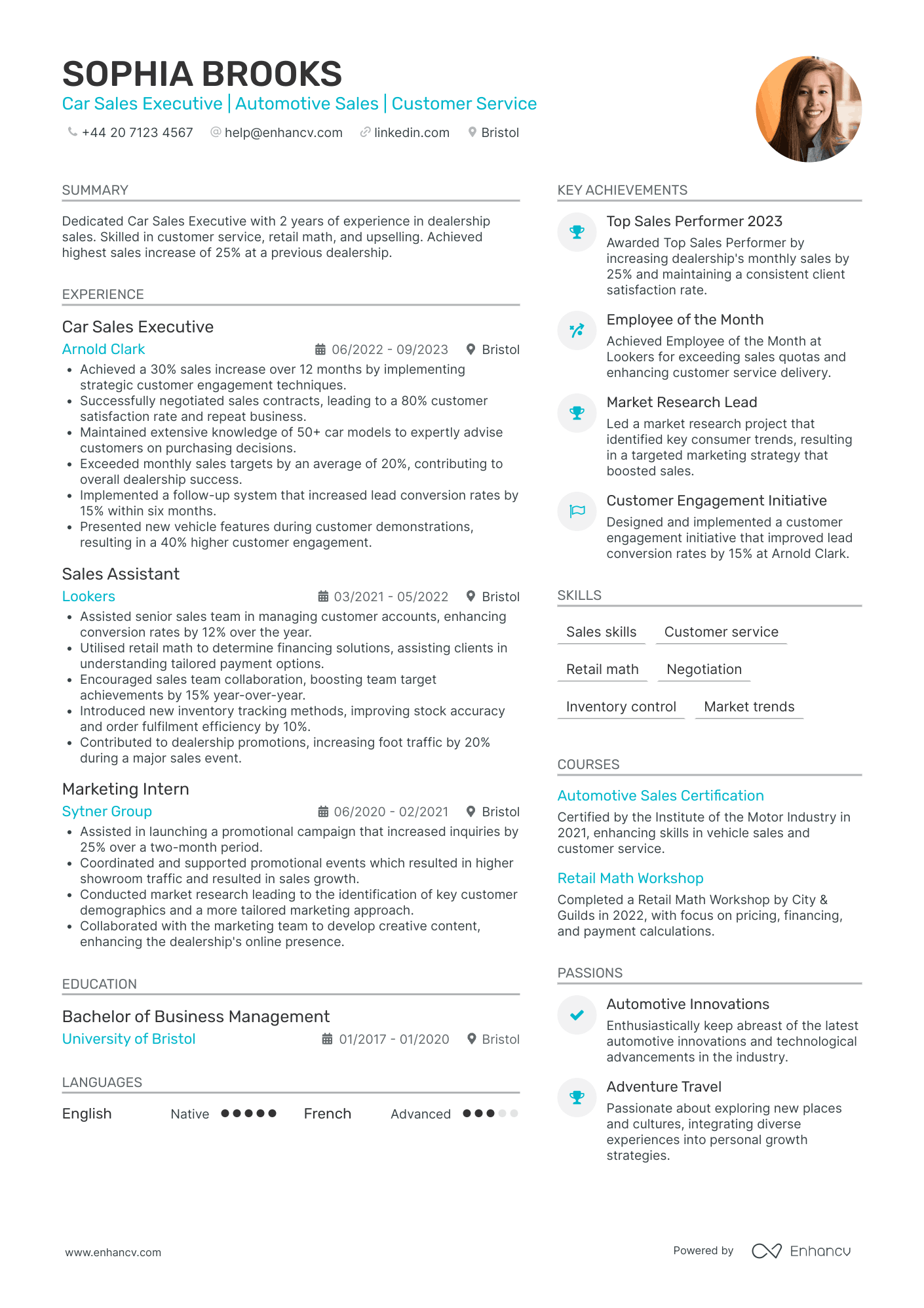 Car Salesman CV Examples & Guide for 2026
