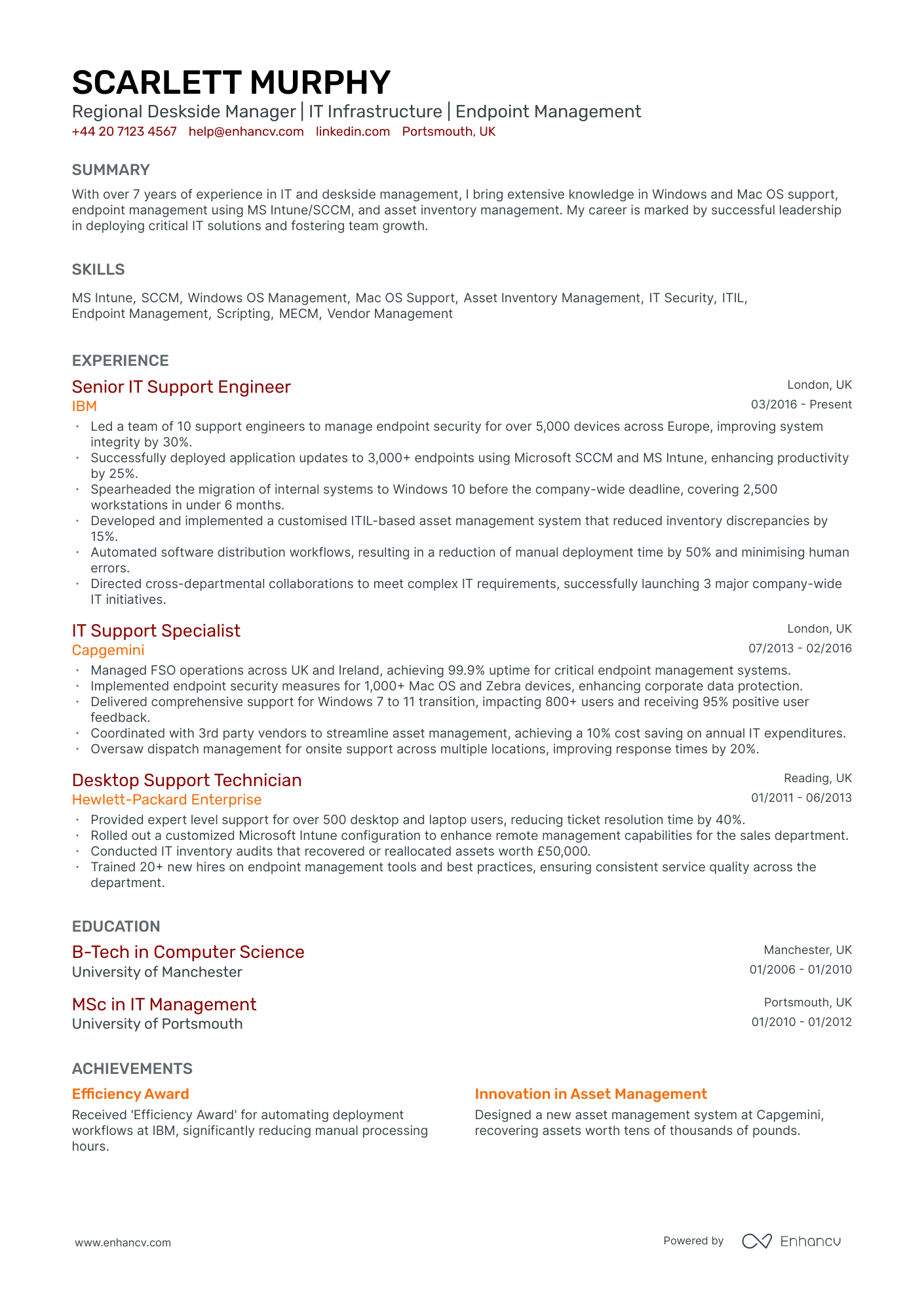 Consultant CV Examples & Guide for 2025
