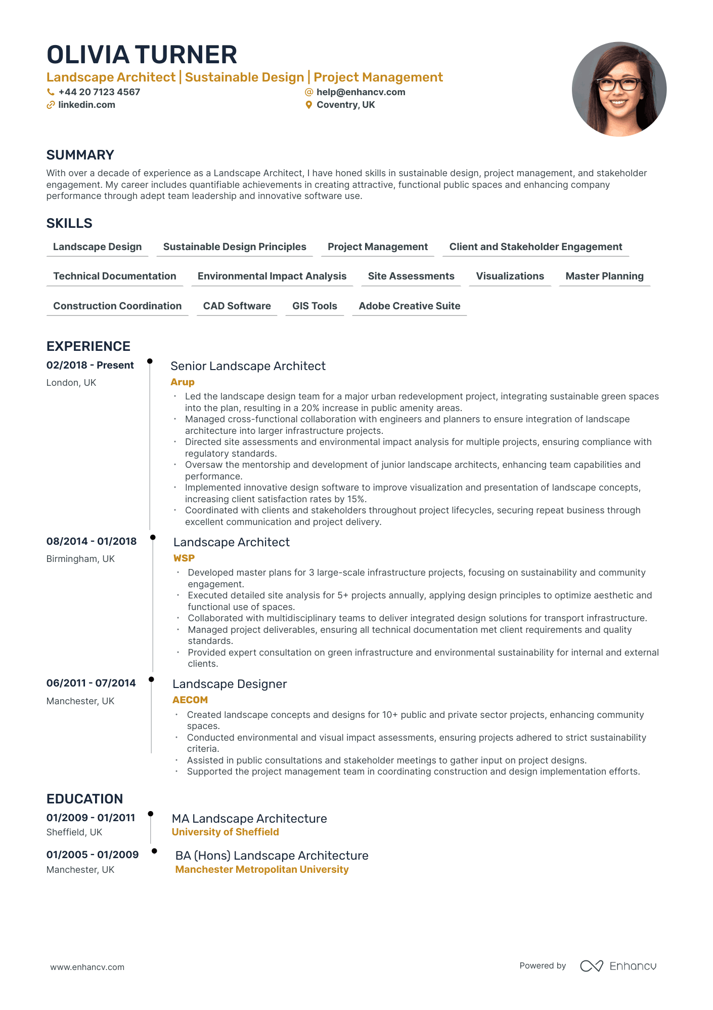 Landscape Architect CV Examples & Guide for 2025